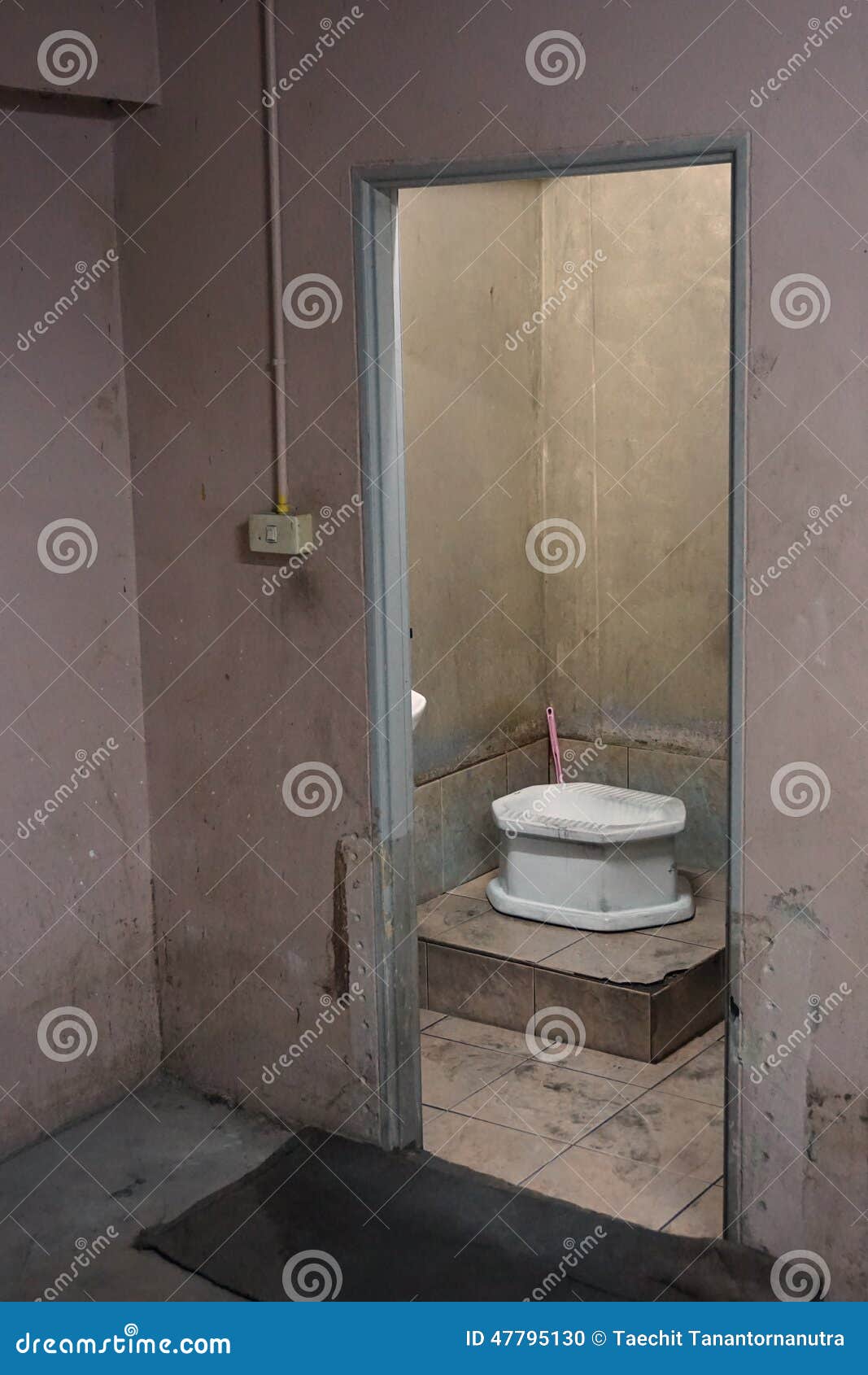 Insanitary toilet stock photo. Image of bathroom, floor - 47795130