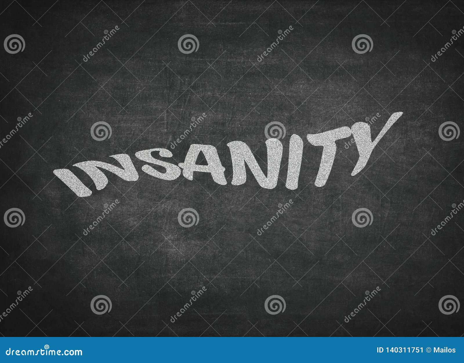 Insanity Concept Word on a Blackboard Background Stock Image - Image of ...