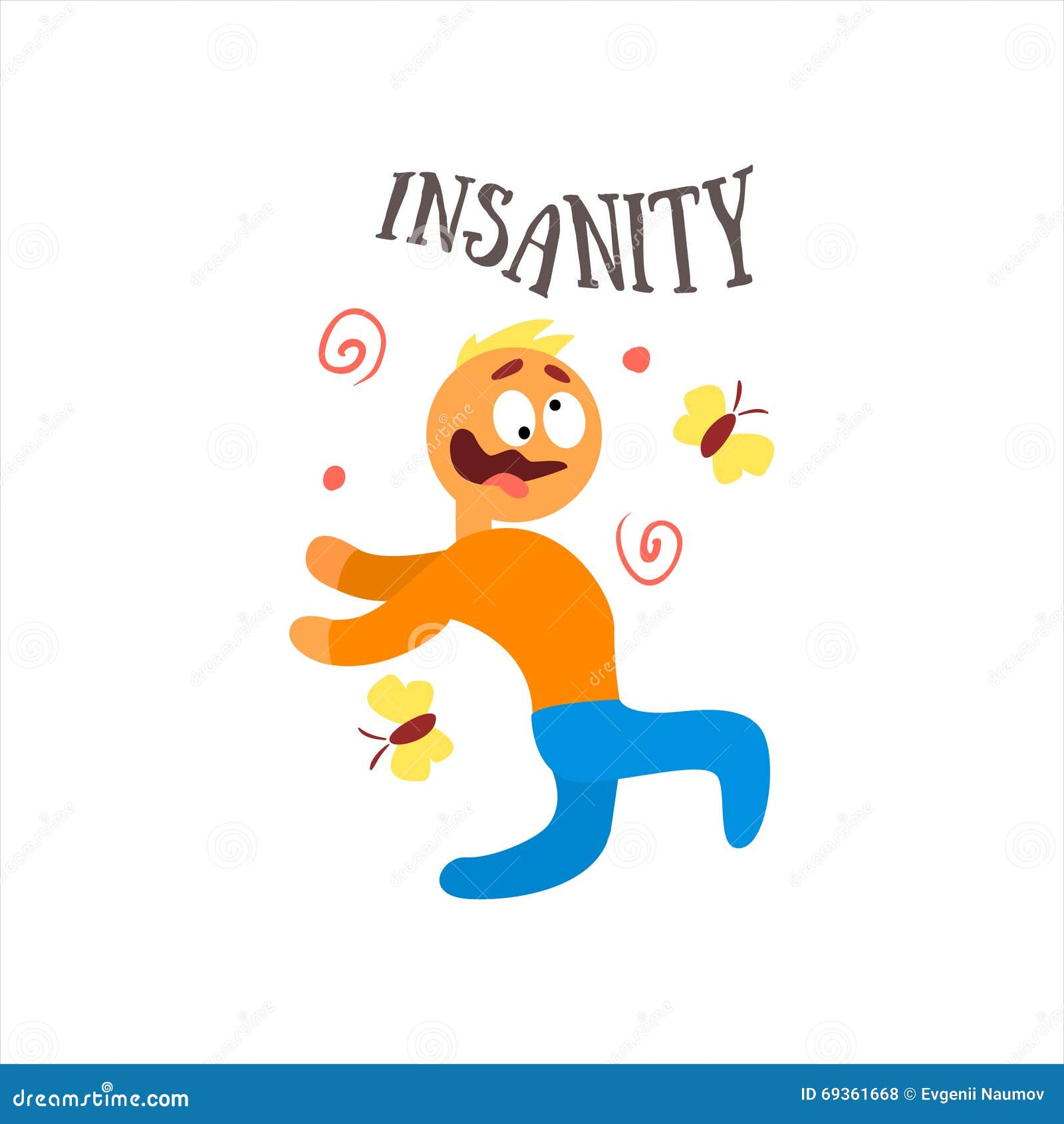 Craziness As A Problem That Makes Life Harder - Symbolized By A Person ...