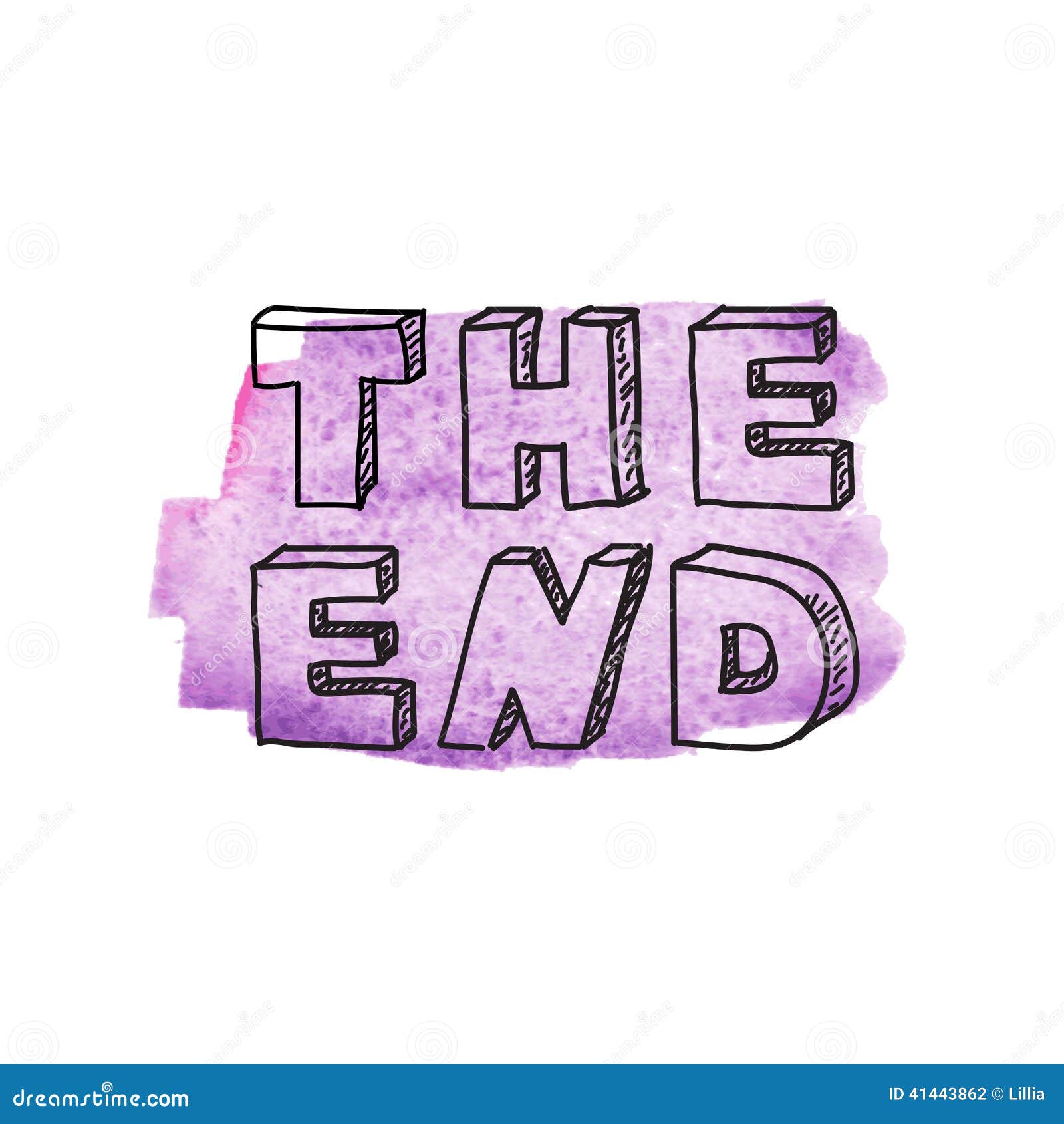 Inschrijving het eind vector illustratie. Illustration of beëindig ...