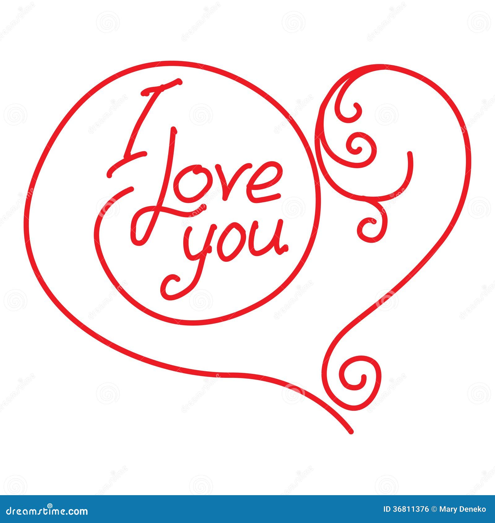 Inscripción Manuscrita Te Amo Stock de ilustración - Ilustración de ...