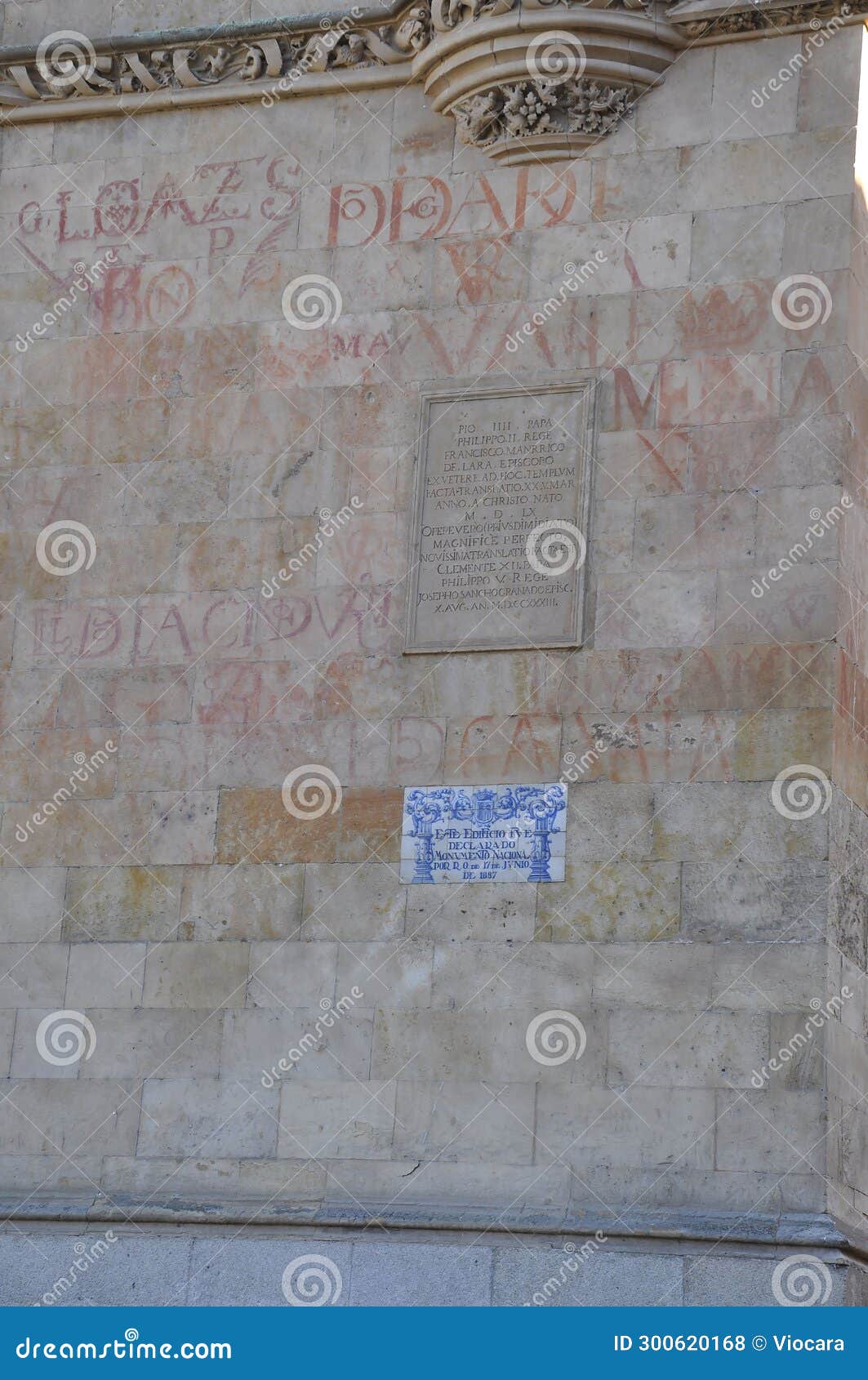 Inscripted Plaque on the Cathedral Building Wall of Salamanca City ...