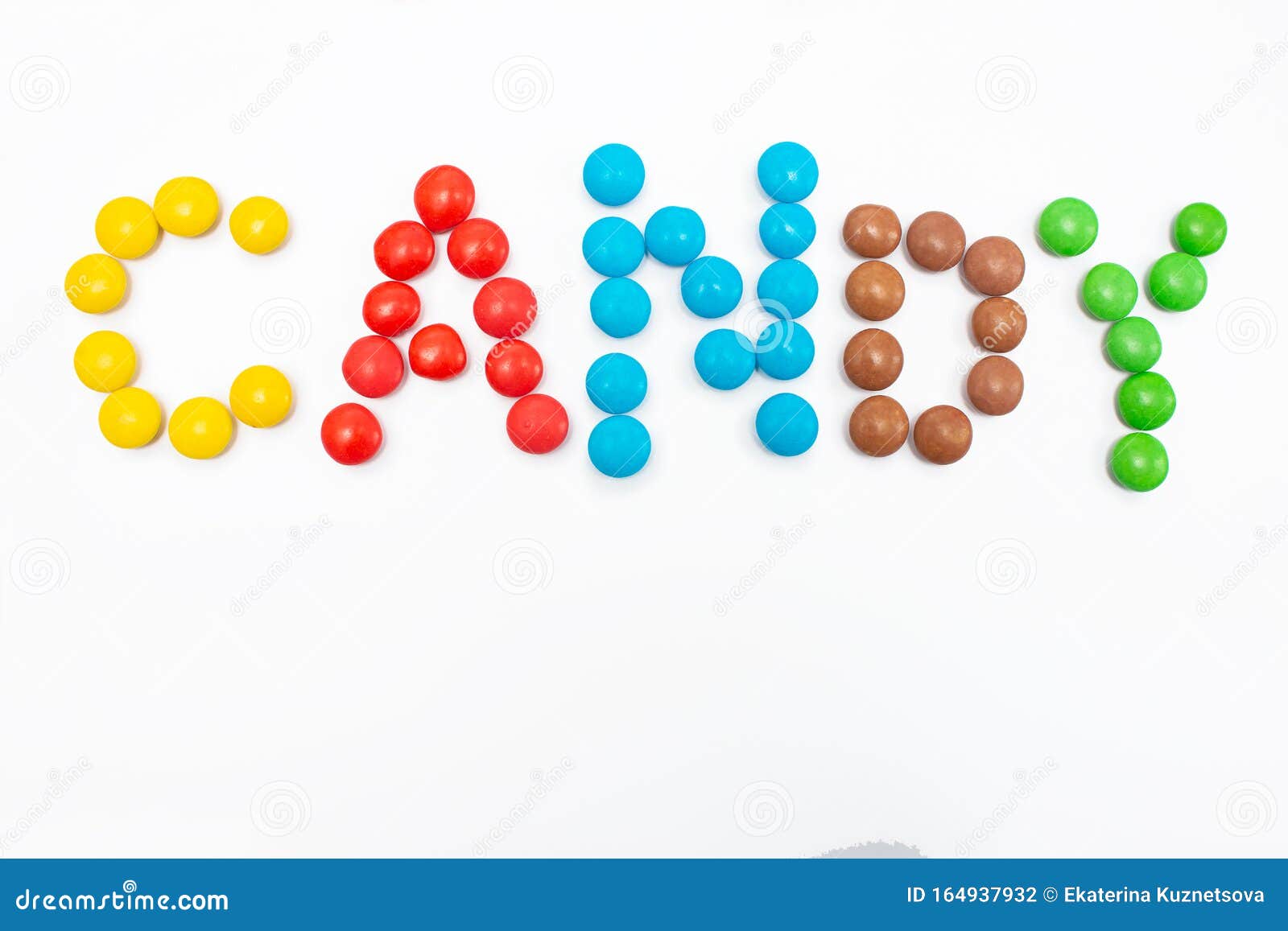 The Inscription Candy Written in Round Small Multi-colored Sweets ...