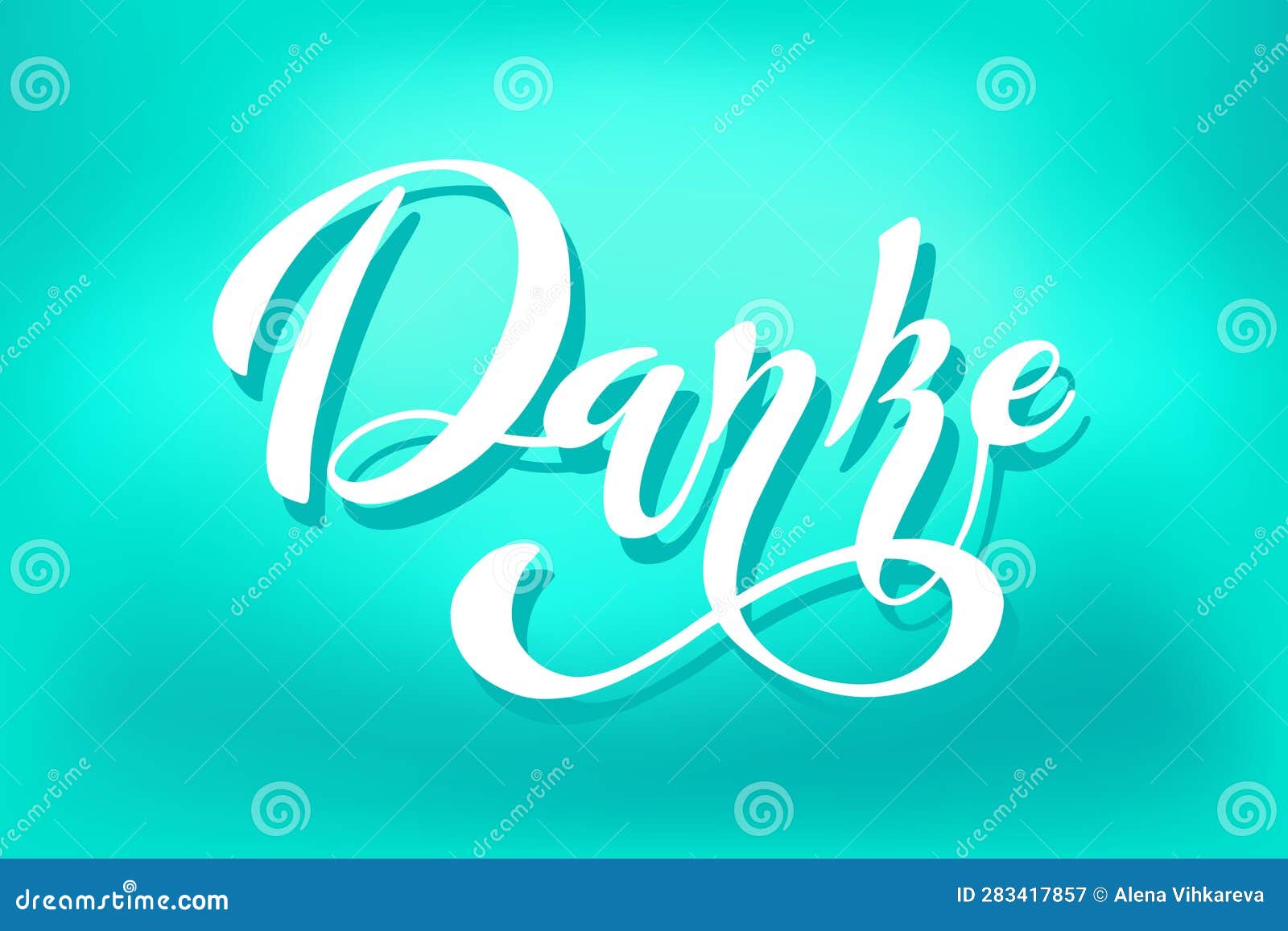 Danke German Text Translation Thank You Calligraphy Hand Drawn ...