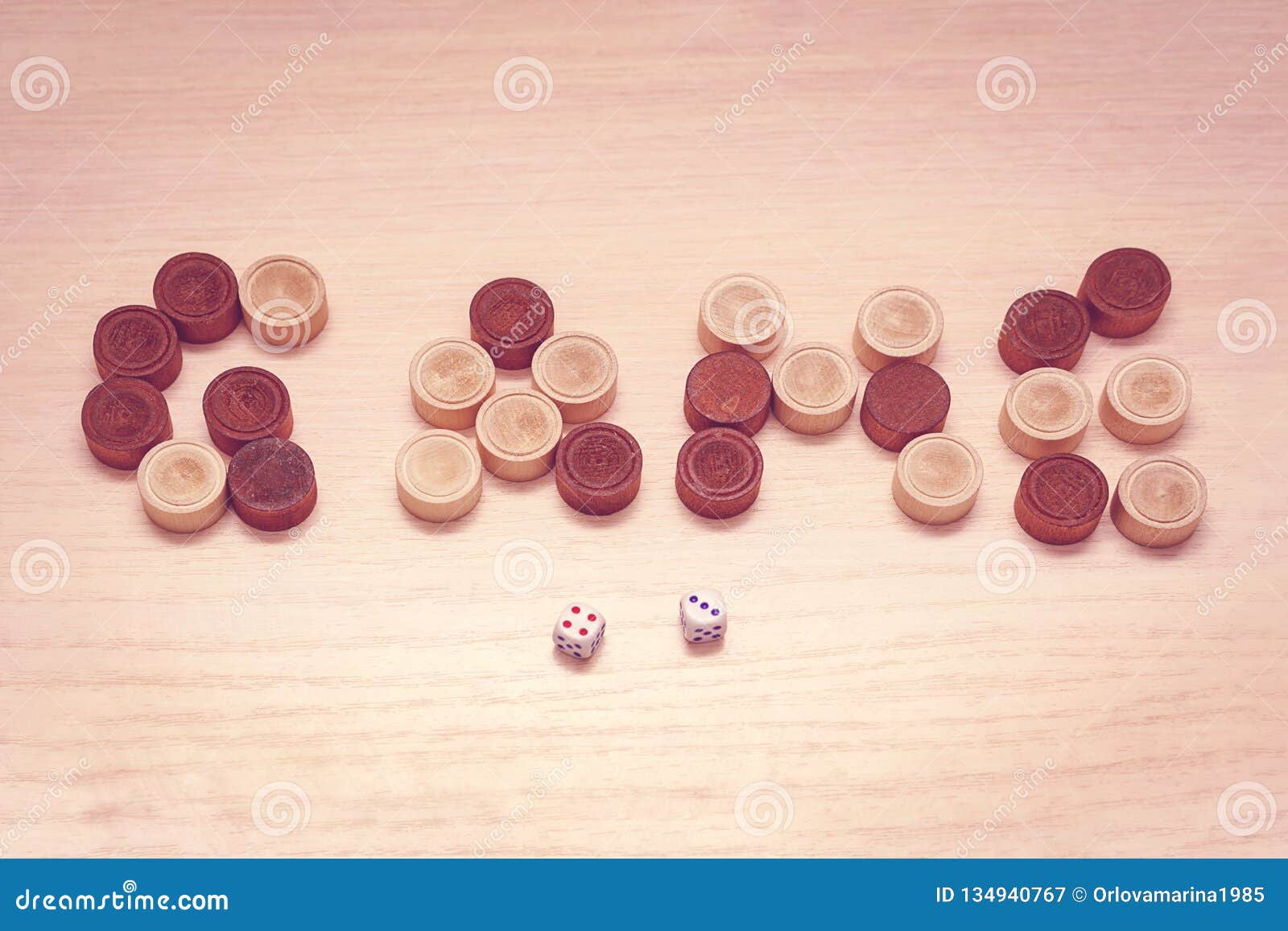 The inscription `Game` stock image. Image of brown, fortune - 134940767