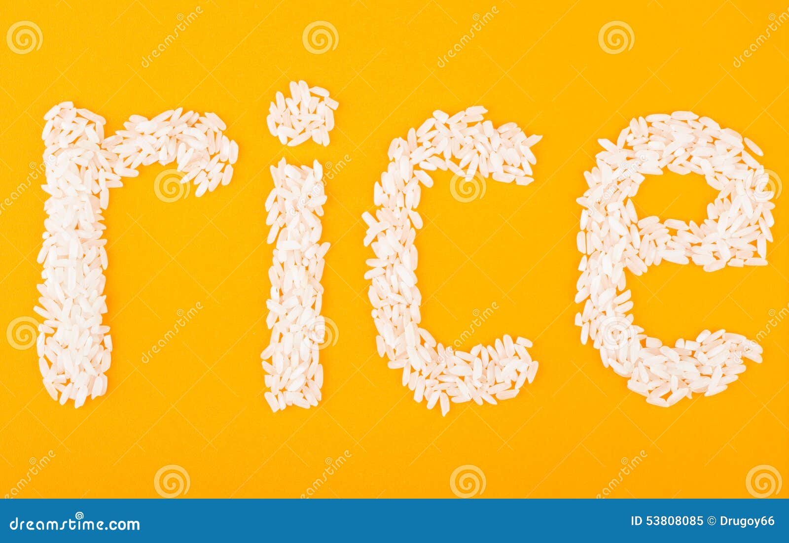 Inscription from Grains of Rice Stock Image - Image of horizontal, food ...