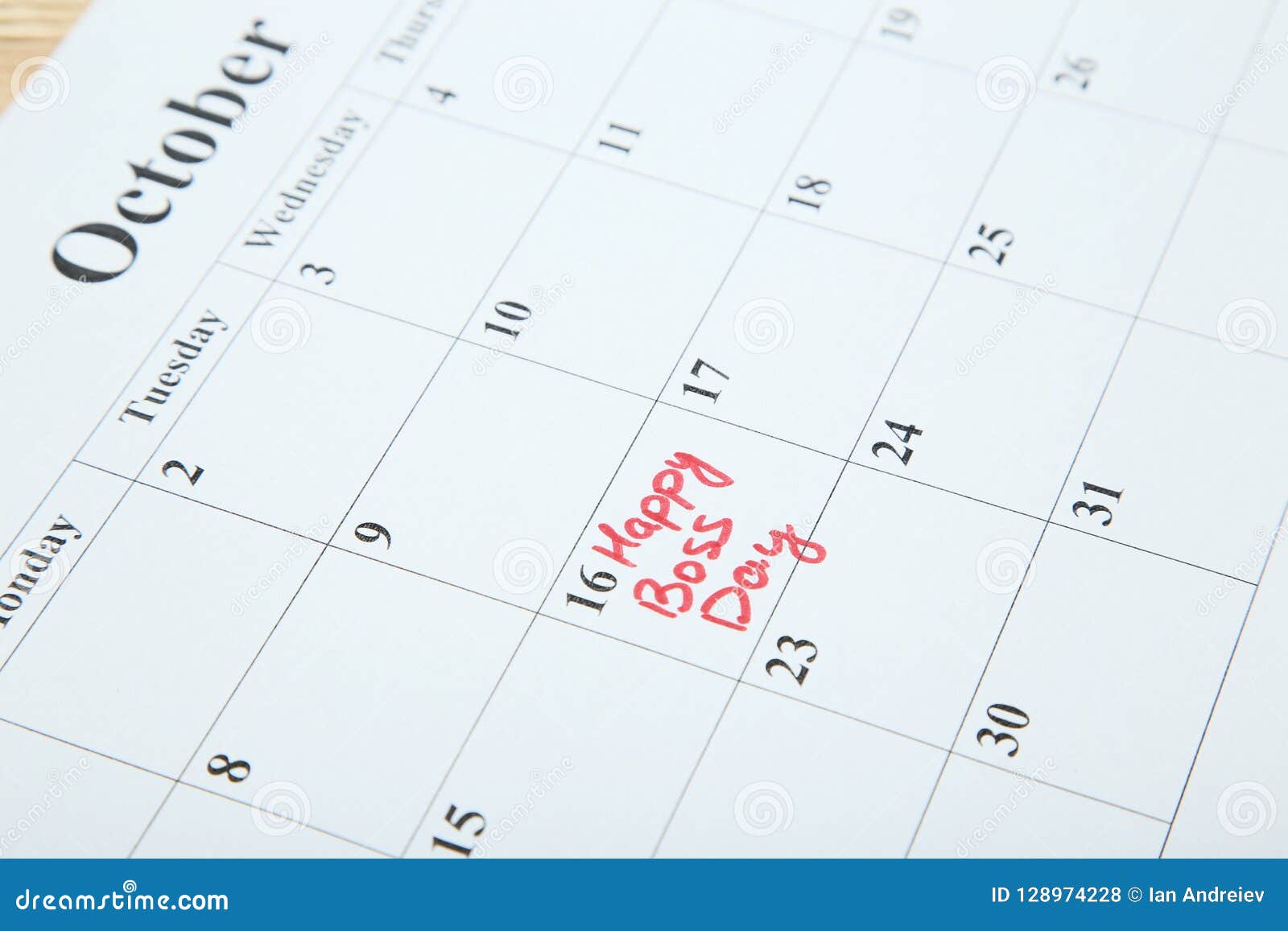 Happy Boss Day stock photo. Image of holiday, closeup - 128974228