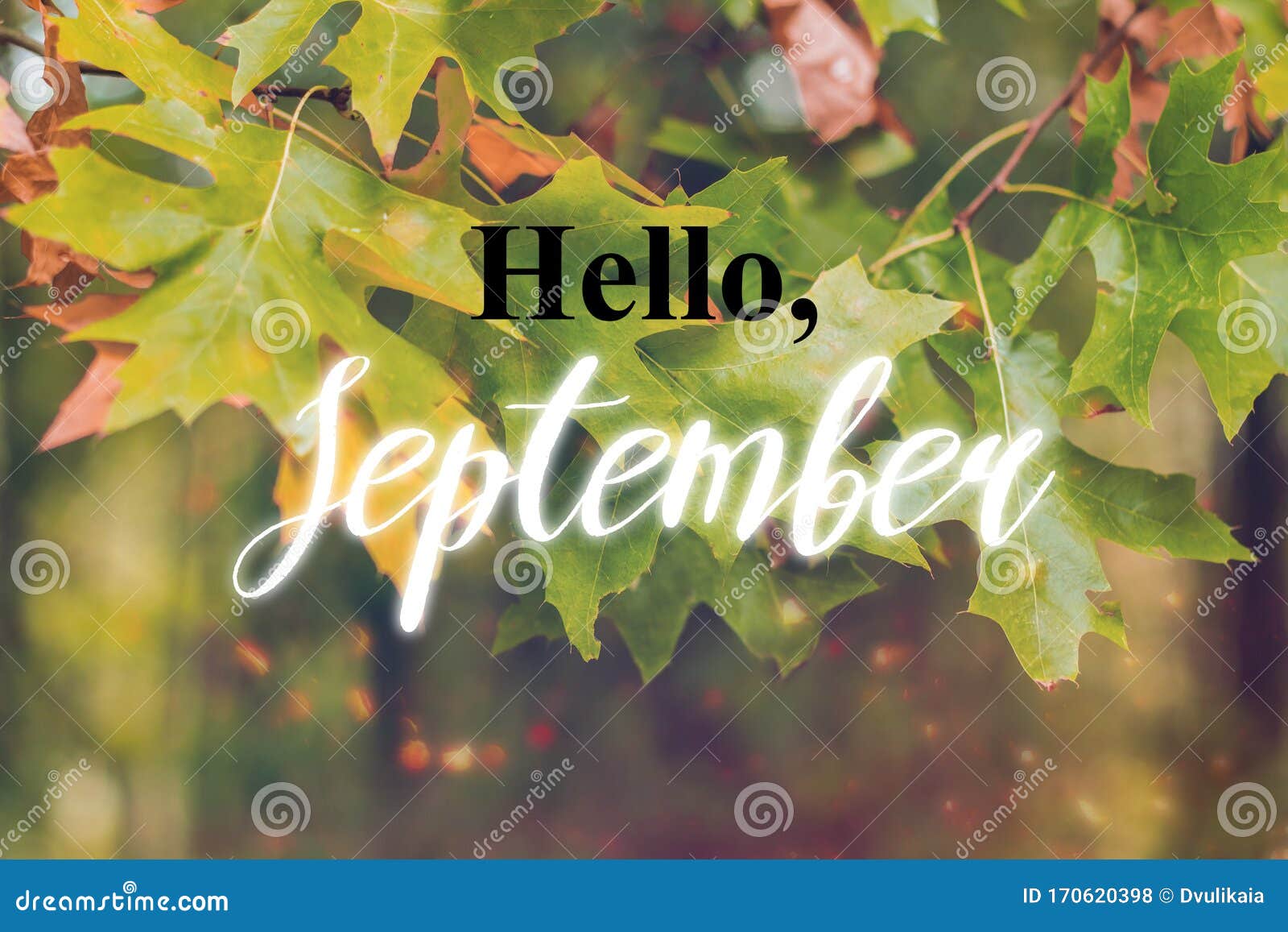 Hello September Changed From August Month With Vintage Alarm Clock On ...