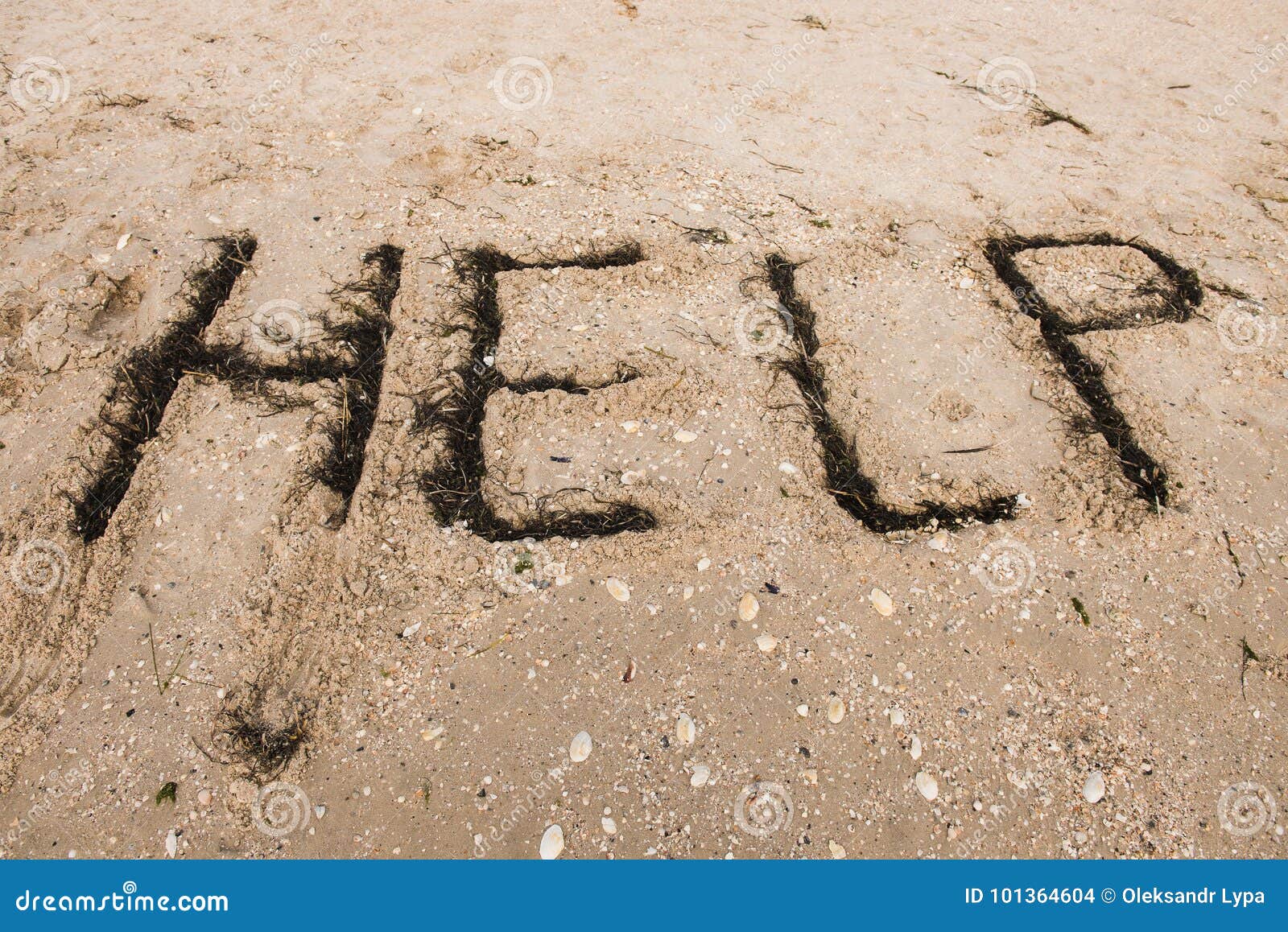Inscription HELP on a Beach Stock Photo - Image of concepts, help ...