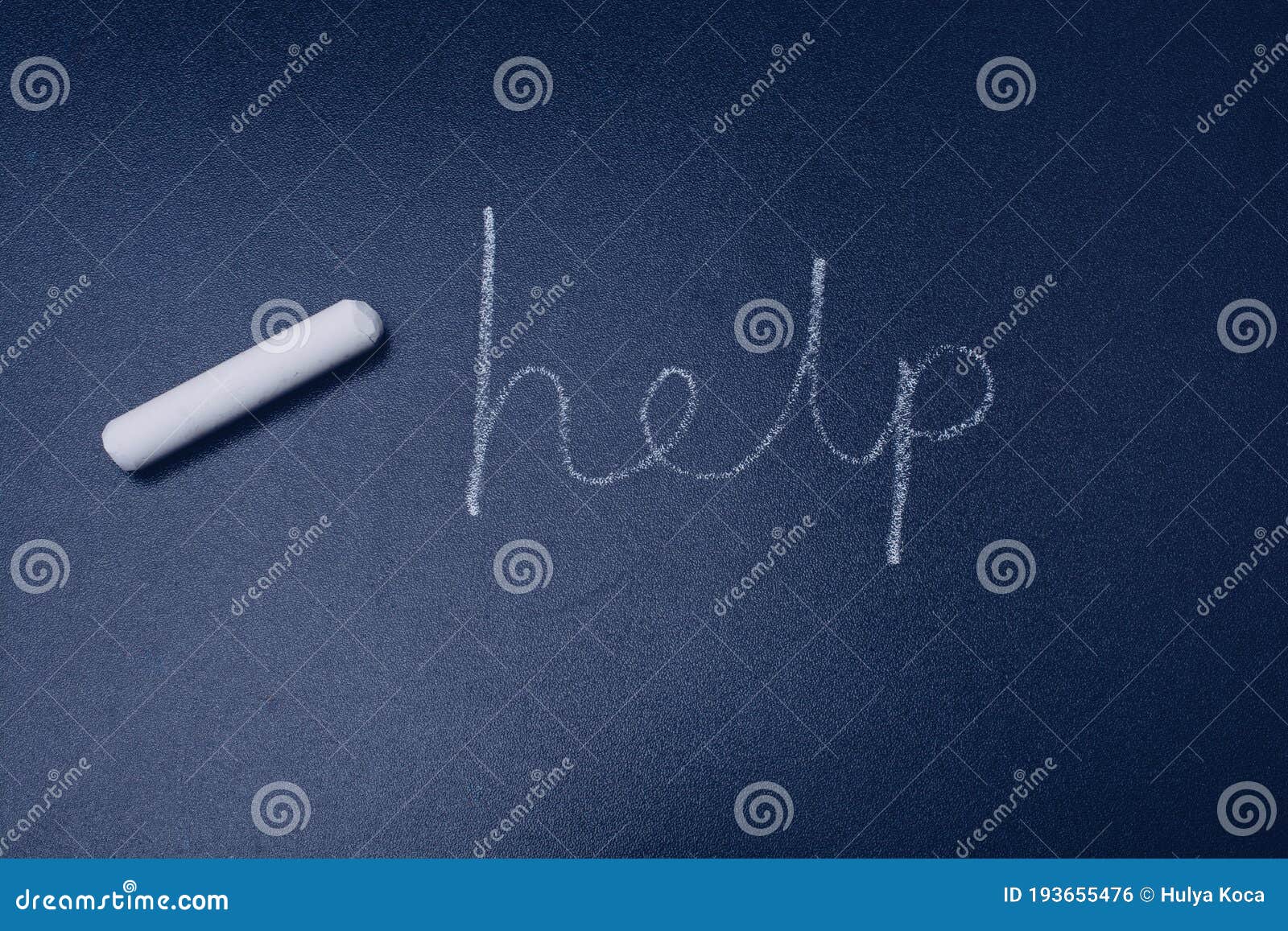 The Inscription of Help with Chalk on Blackboard Stock Photo - Image of ...
