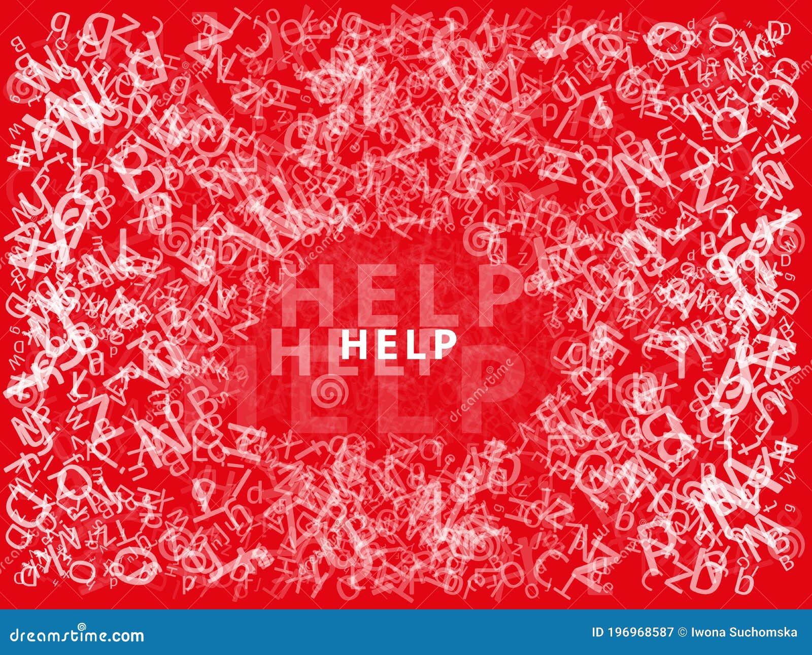 Dyslexia, Flying Alphabet, Red Letters On Blac Background Cartoon ...