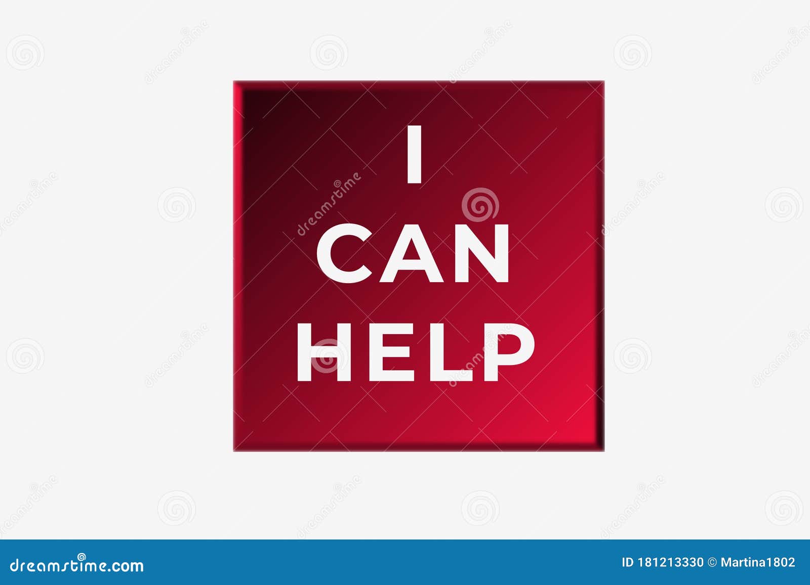 Inscription I Can Help on Red Button Stock Illustration - Illustration ...