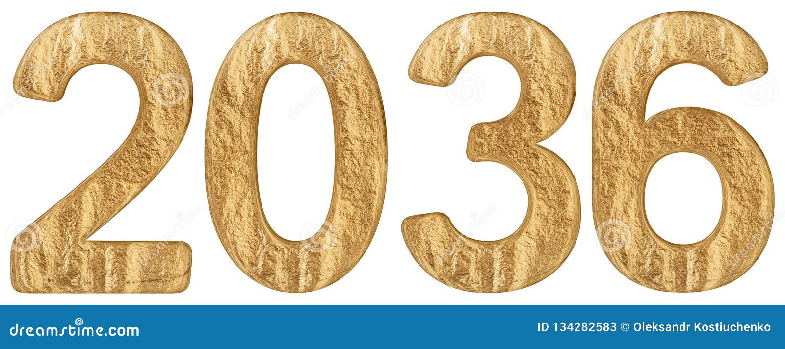 Inscription 2036, on White Background, 3d Render Stock Illustration ...