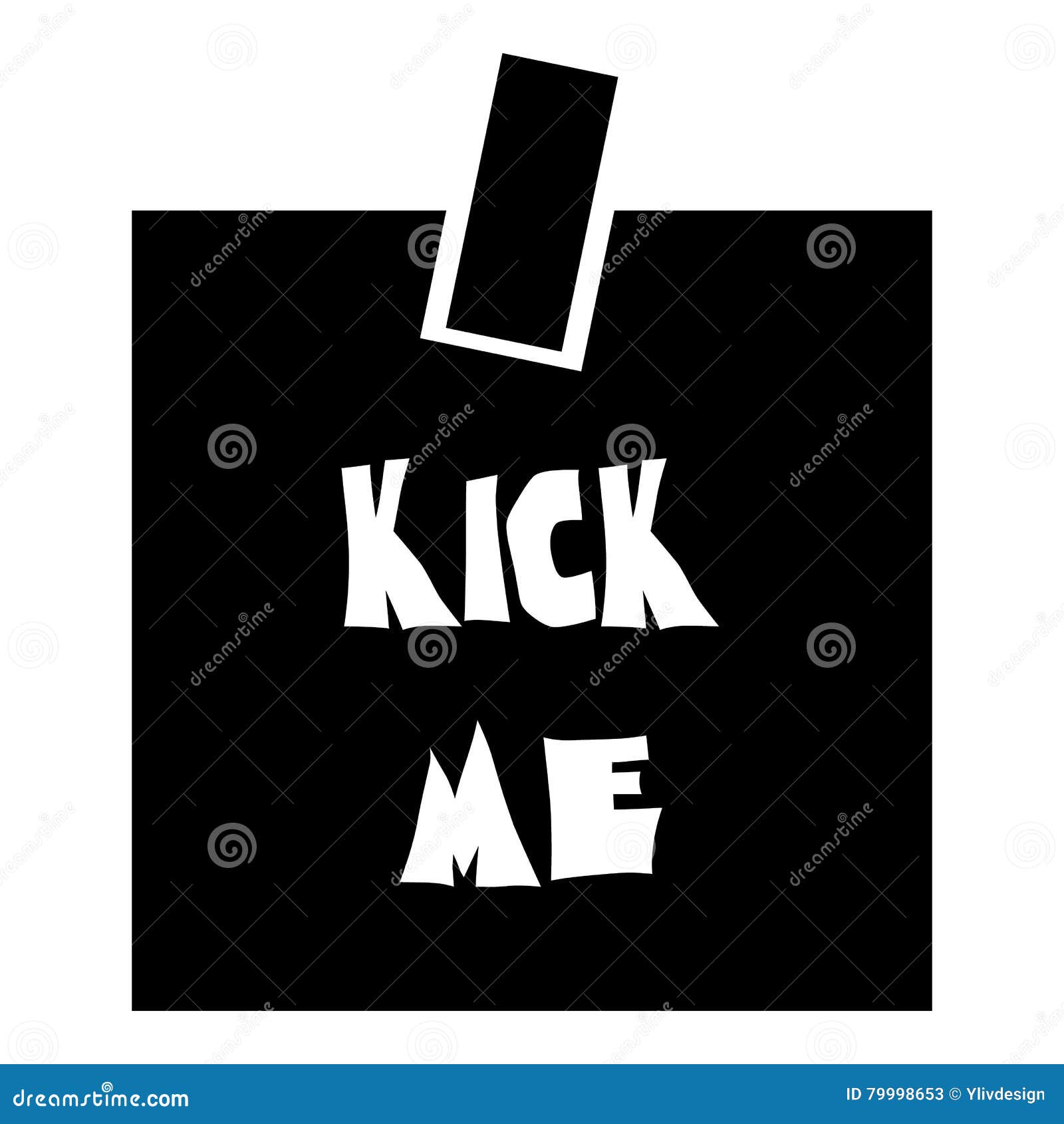 Inscription Kick Me Icon, Simple Style Stock Vector - Illustration of ...