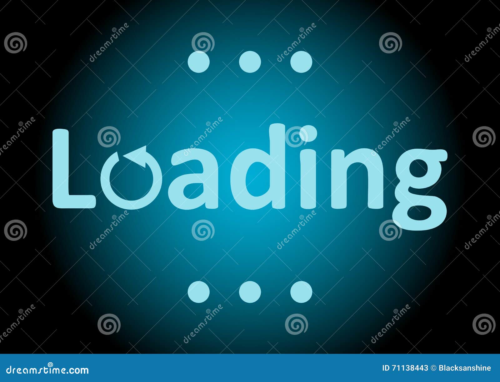 Inscription loading blue stock illustration. Illustration of modern ...