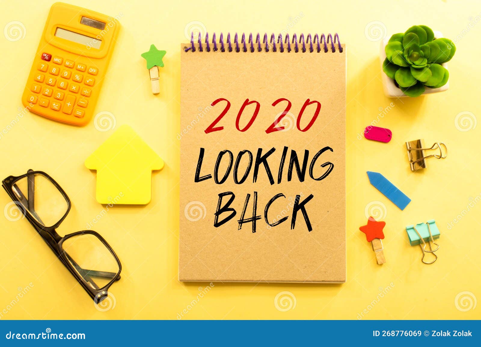 The Inscription 2020 Looking Back in a Notebook Stock Image - Image of ...