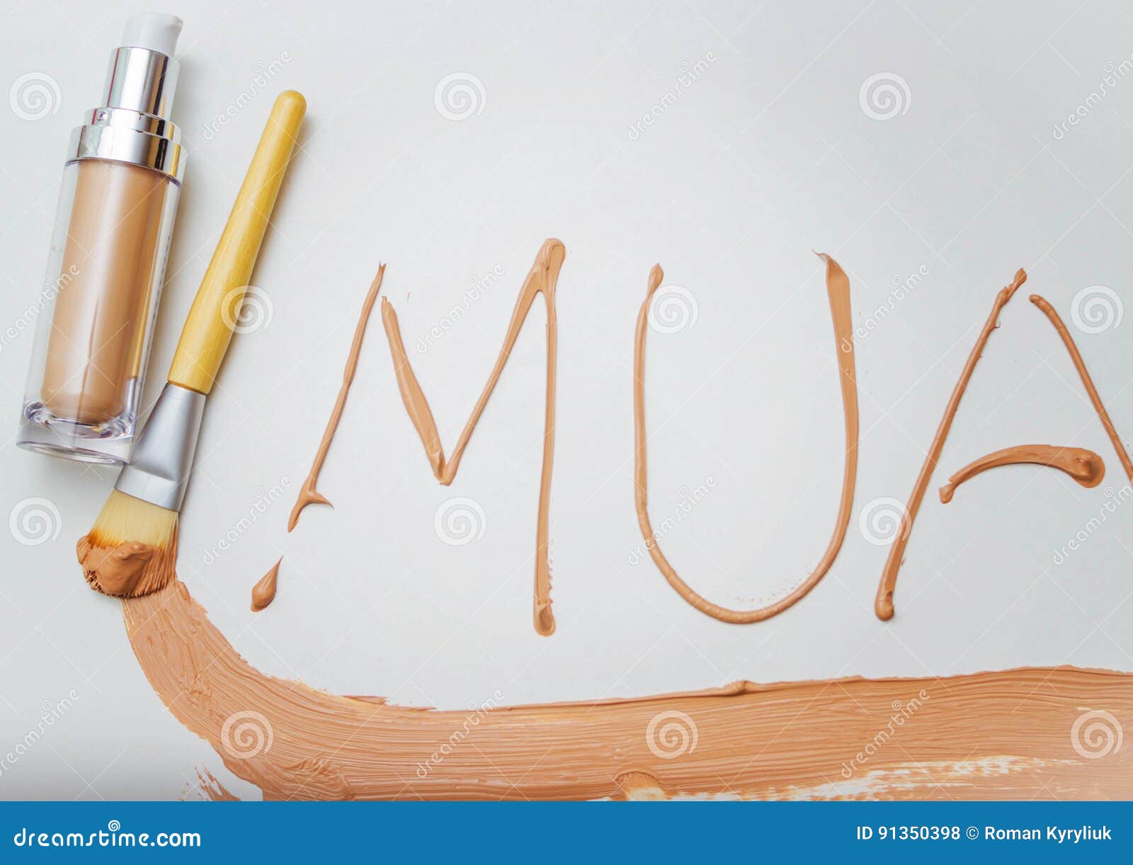 The Inscription Makeup with a Cream Stock Photo - Image of container ...