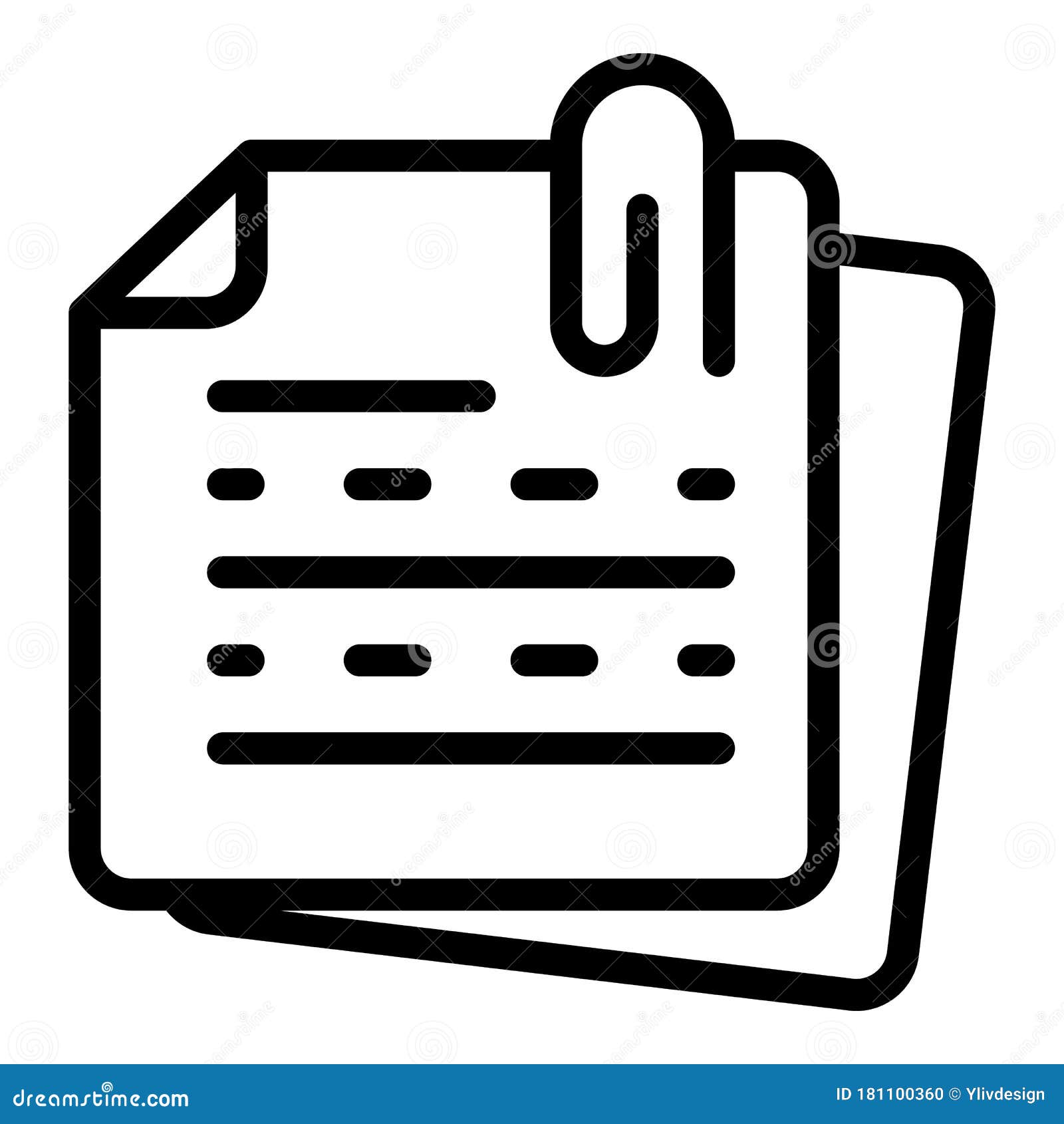 Inscription Paper Icon, Outline Style Stock Vector - Illustration of ...