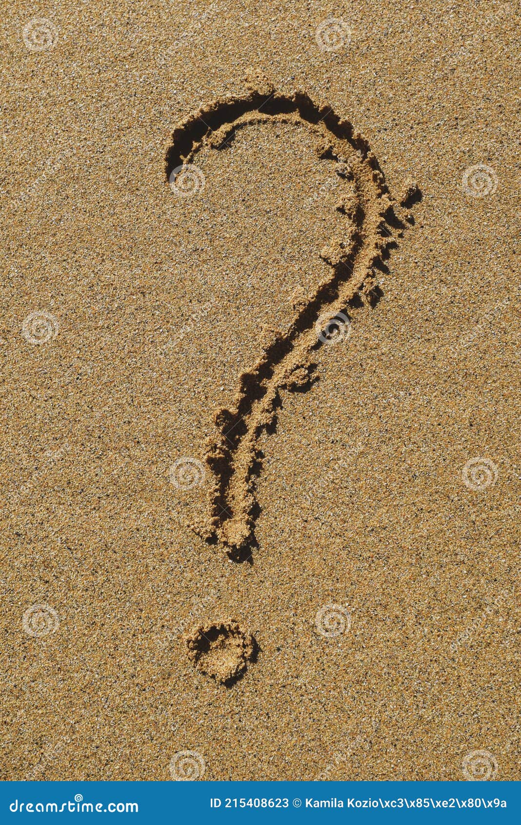 The Inscription Question Mark on the Sand by the Ocean Stock Image ...