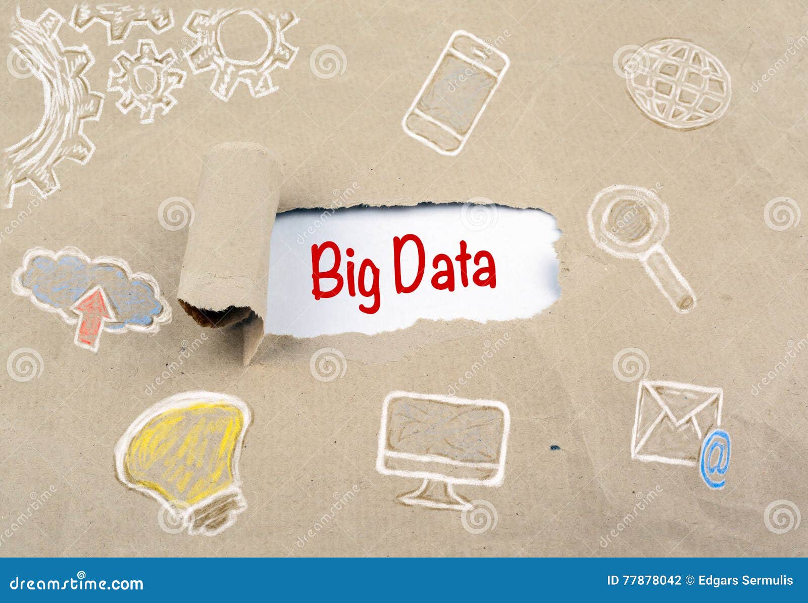 Inscription Revealed on Old Paper - Big Data Stock Illustration ...
