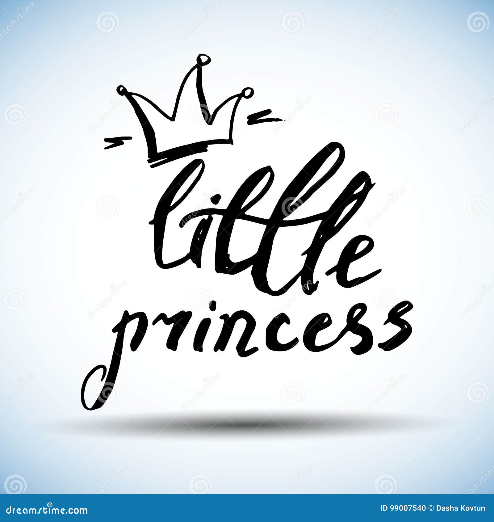 Inscription Small Princess Vector Calligraphy Stock Vector ...