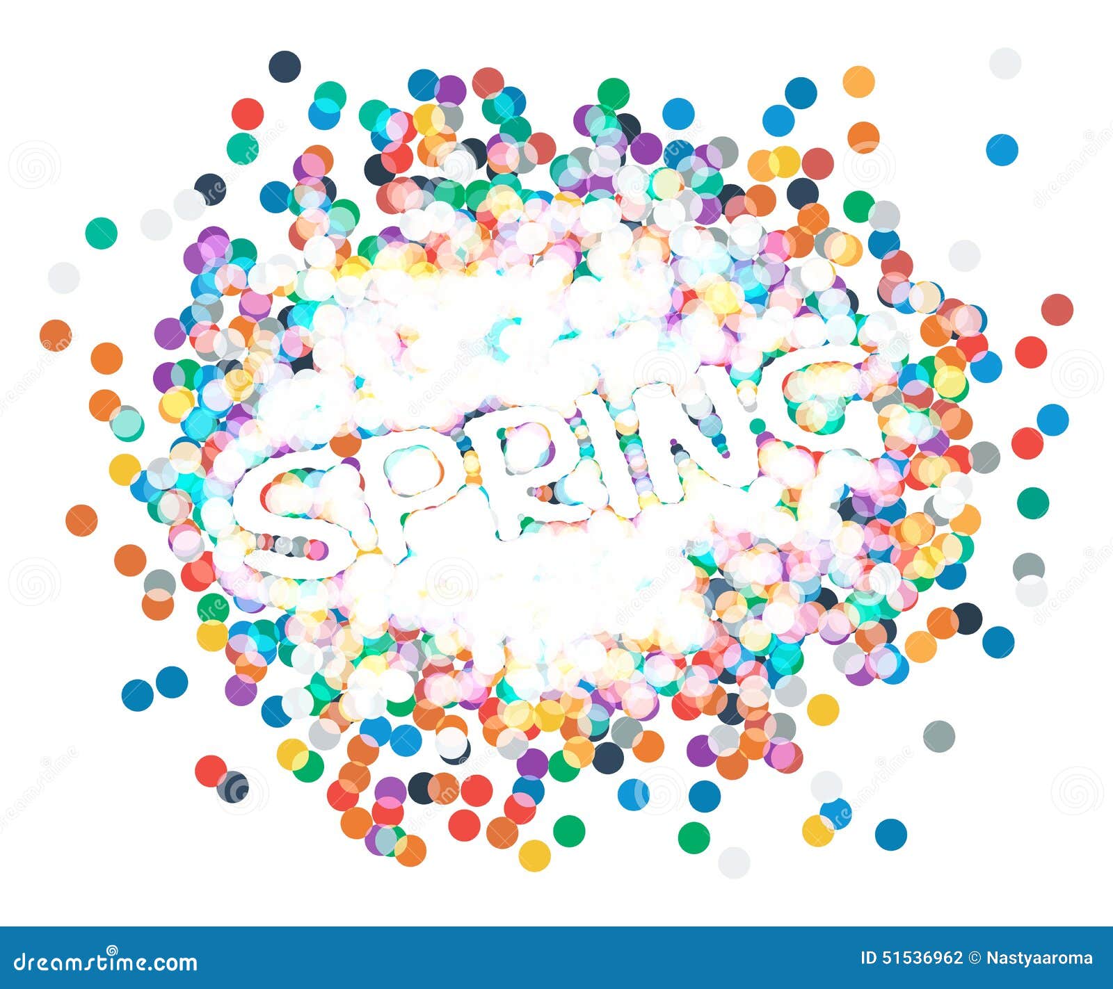 Inscription Spring Confetti Stock Vector - Illustration of decoration ...