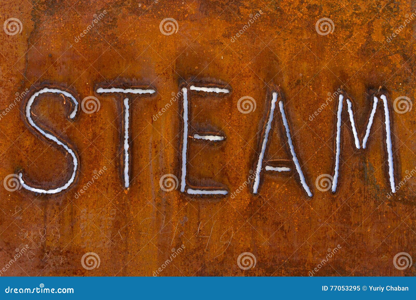 Inscription steam stock image. Image of rustic, rough - 77053295