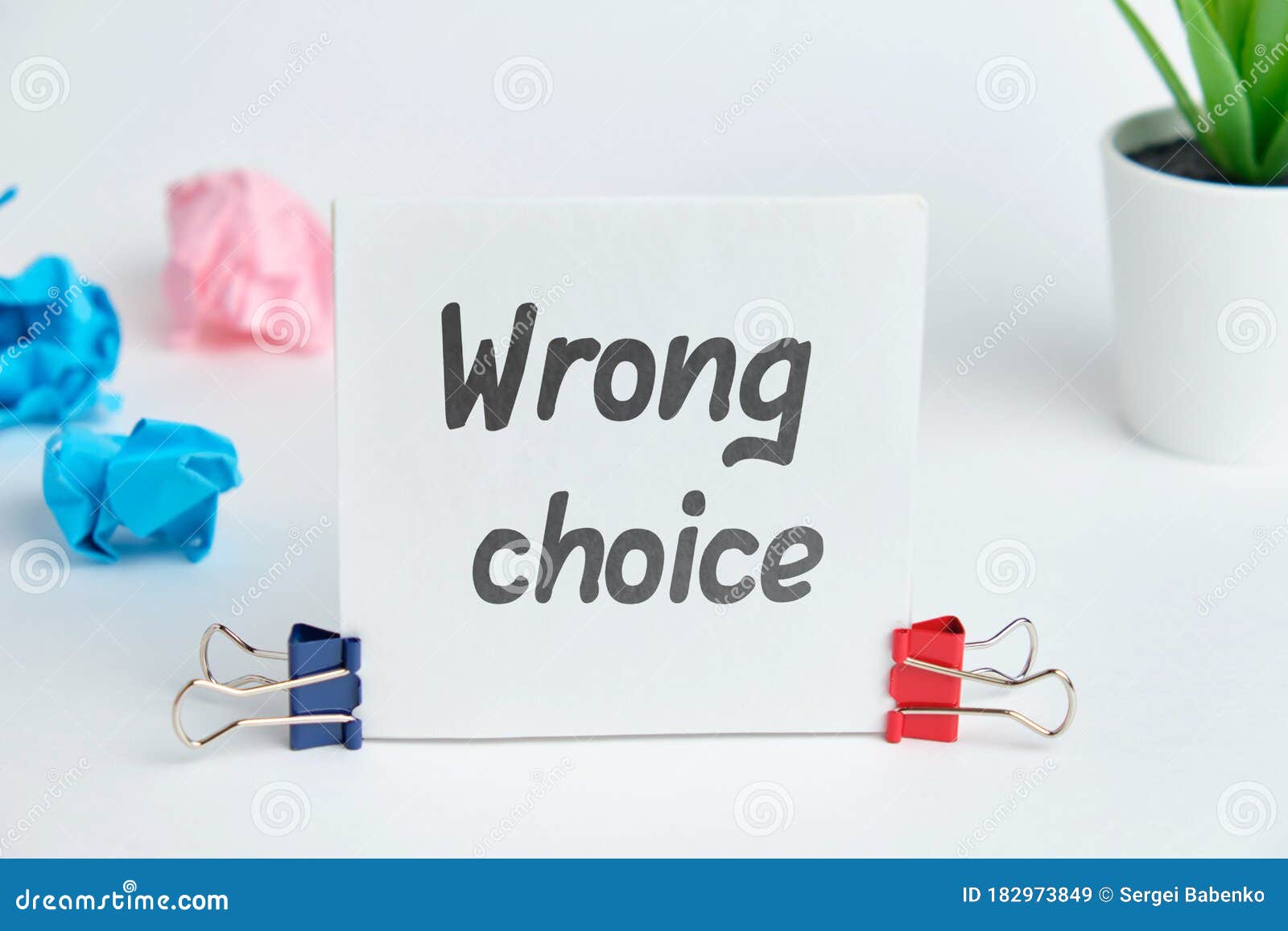 The Inscription on the Sticker is the Wrong Choice As a Concept of ...