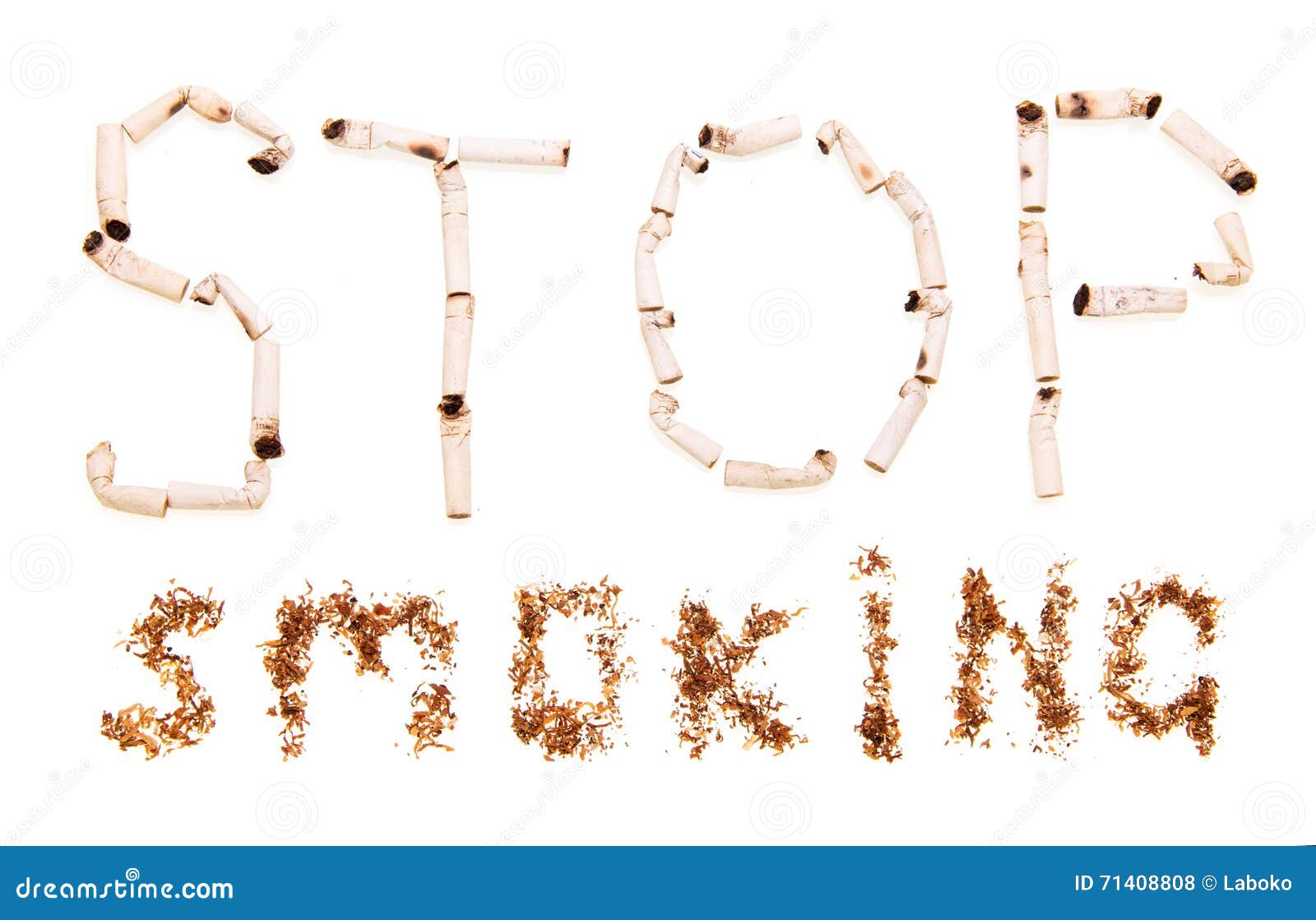 Inscription of Stop Smoking Isolated on White Stock Photo - Image of ...