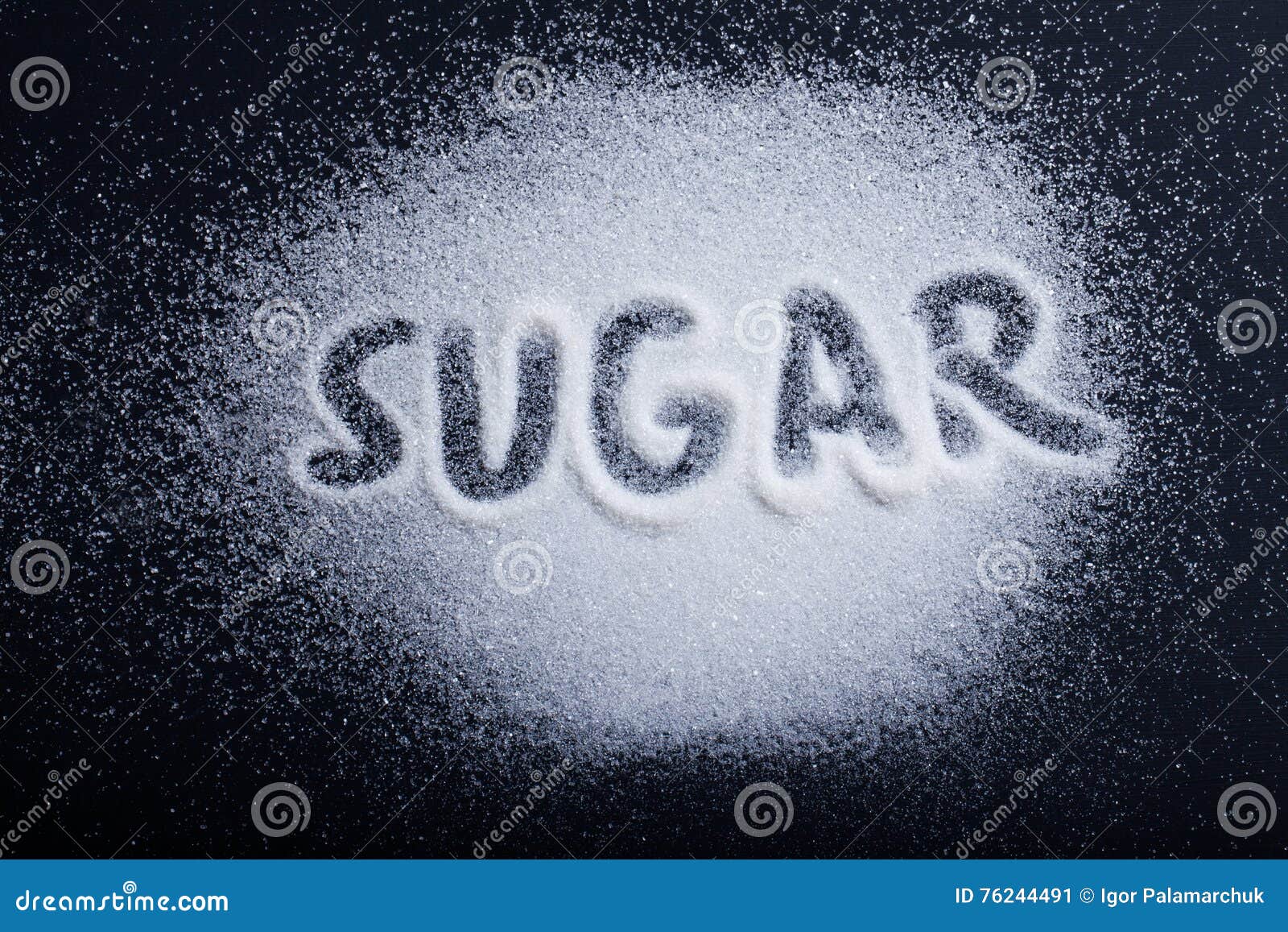 Inscription Sugar Written in Sugar Grains Stock Image - Image of cubes ...