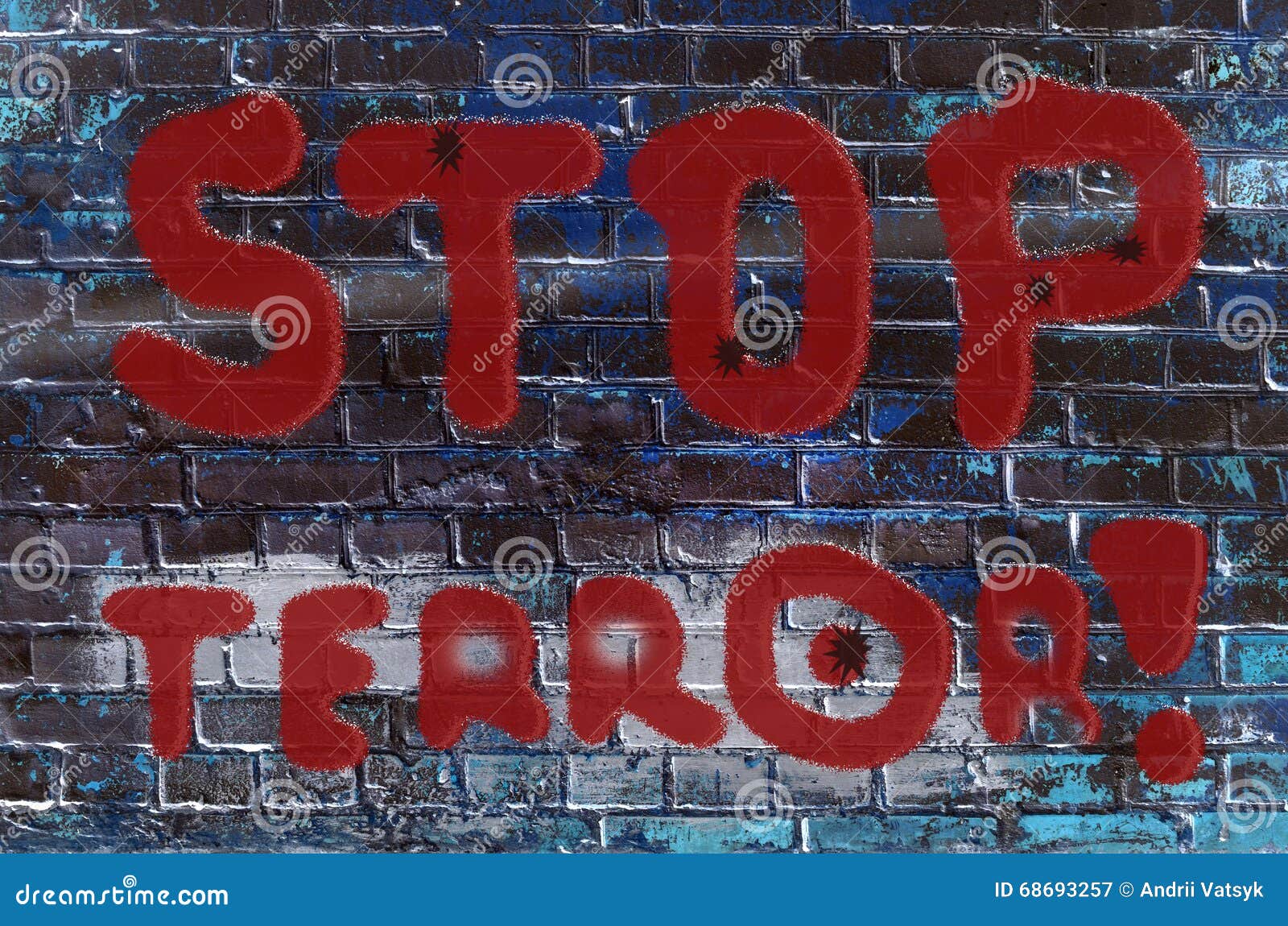 The Inscription on the Wall of Graffiti with the Slogan Stock ...