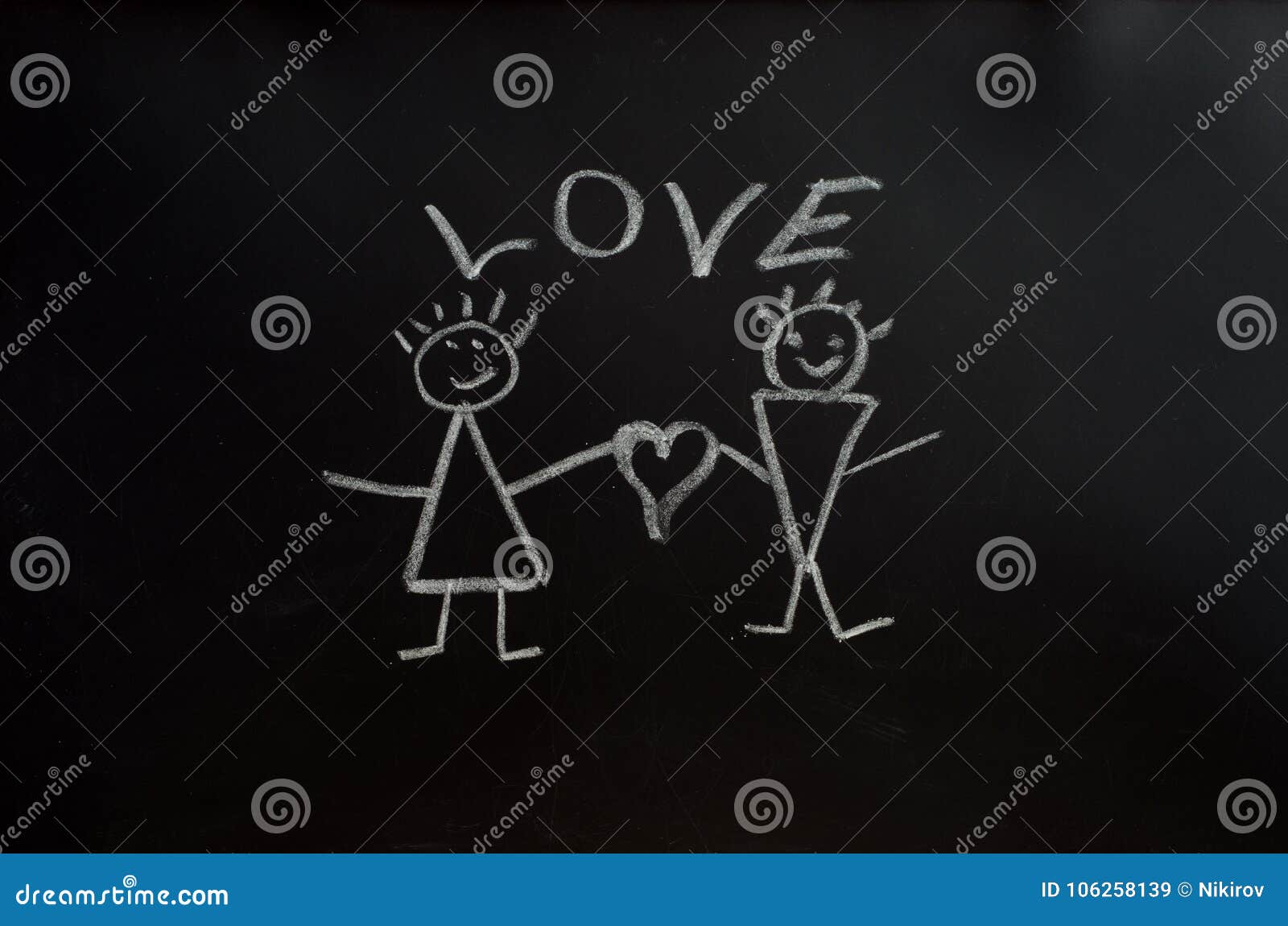 The Inscription is White Chalk on a Blackboard: Love Stock Image ...