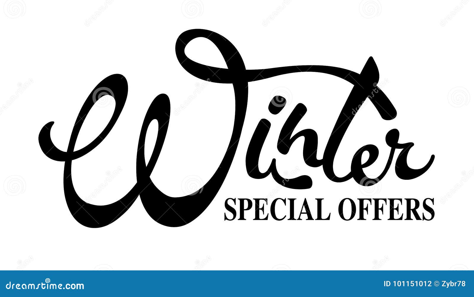 Inscription Winter - Special Offers Stock Vector - Illustration of type ...