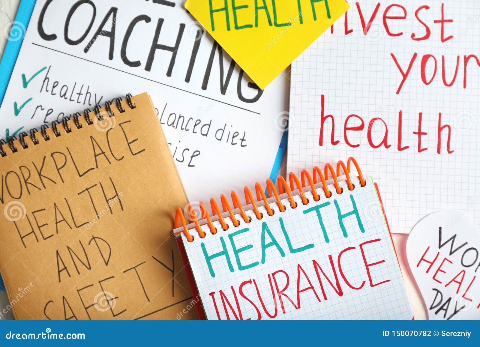 Inscriptions about Health Written in Notebooks Stock Photo - Image of ...