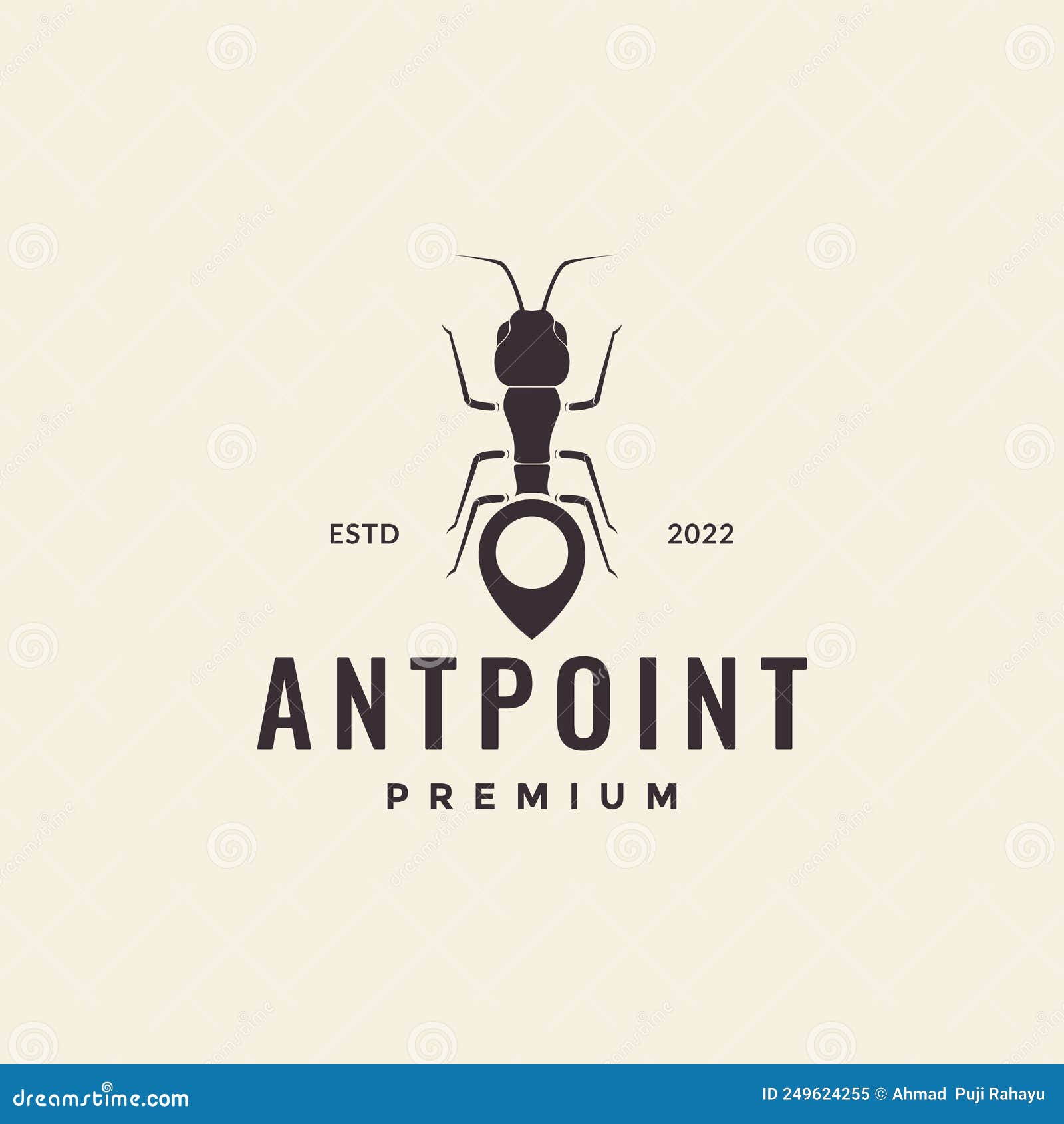 Insect Ant with Pin Map Location Logo Design Vector Graphic Symbol Icon ...