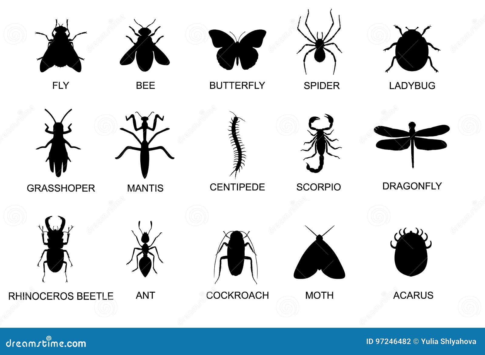 Insect black pictogram stock vector. Illustration of ladybug - 97246482