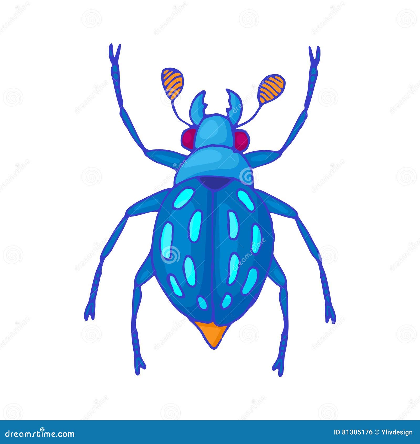 Insect Bug Icon, Cartoon Style Stock Vector - Illustration of beetle ...