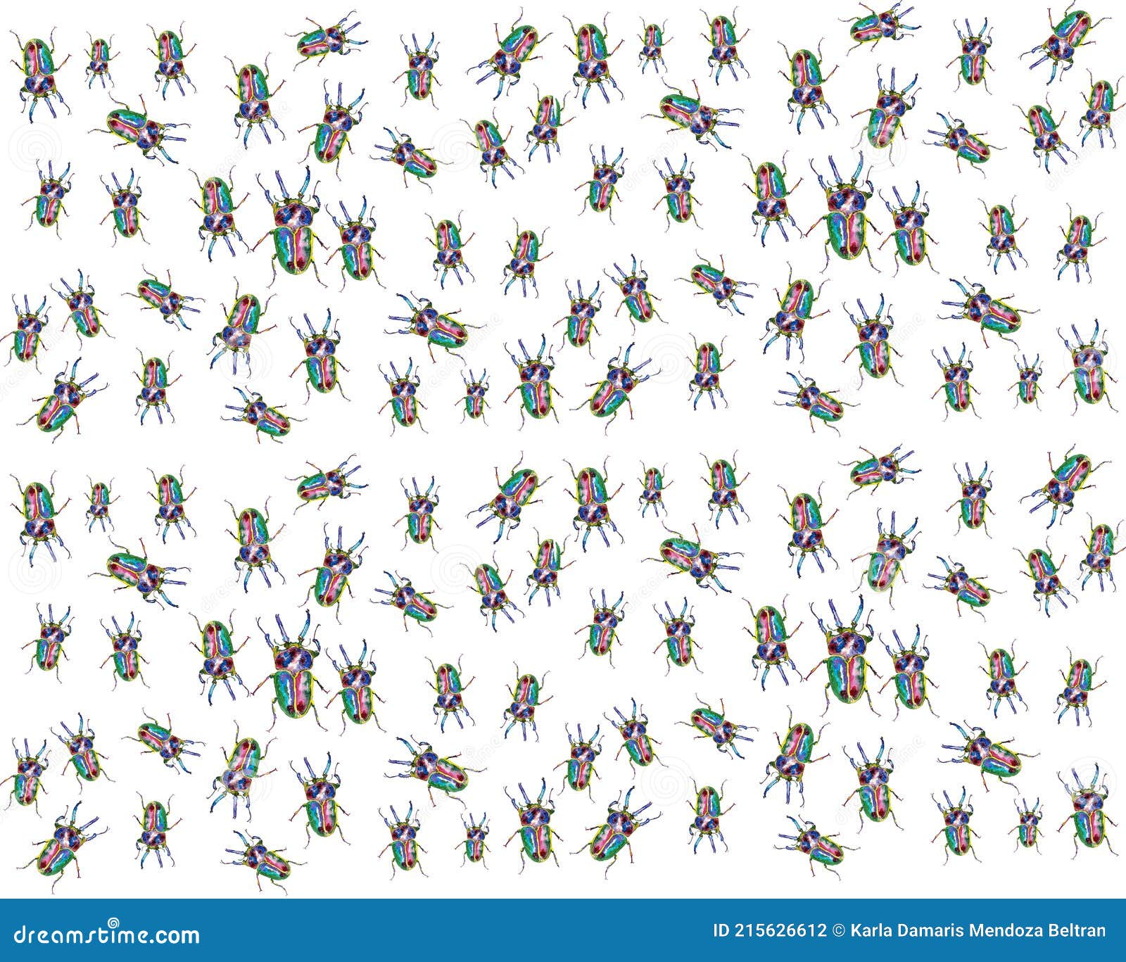 Insect and Bug Patterns for Cards and Fabrics Stock Illustration ...