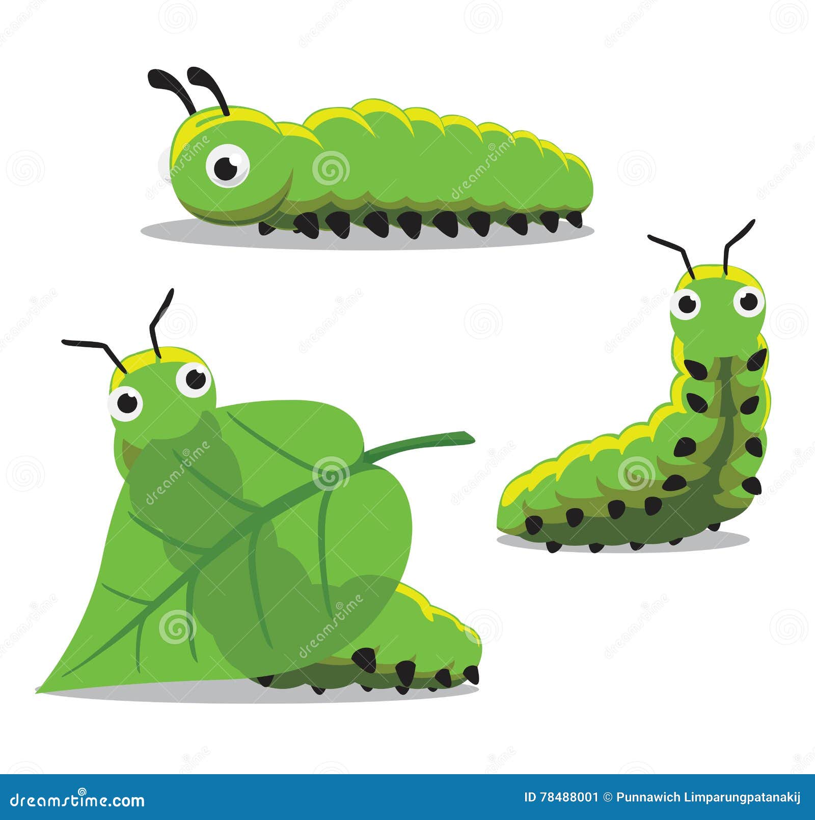 Insect Caterpillar Cartoon Vector Illustration Stock Vector ...