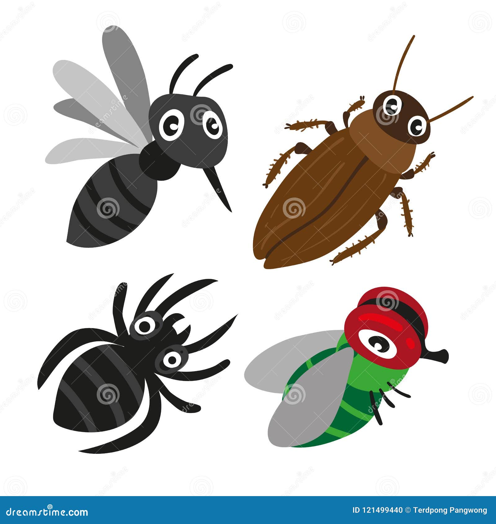 Insect Character Vector Design Stock Vector - Illustration of spider ...