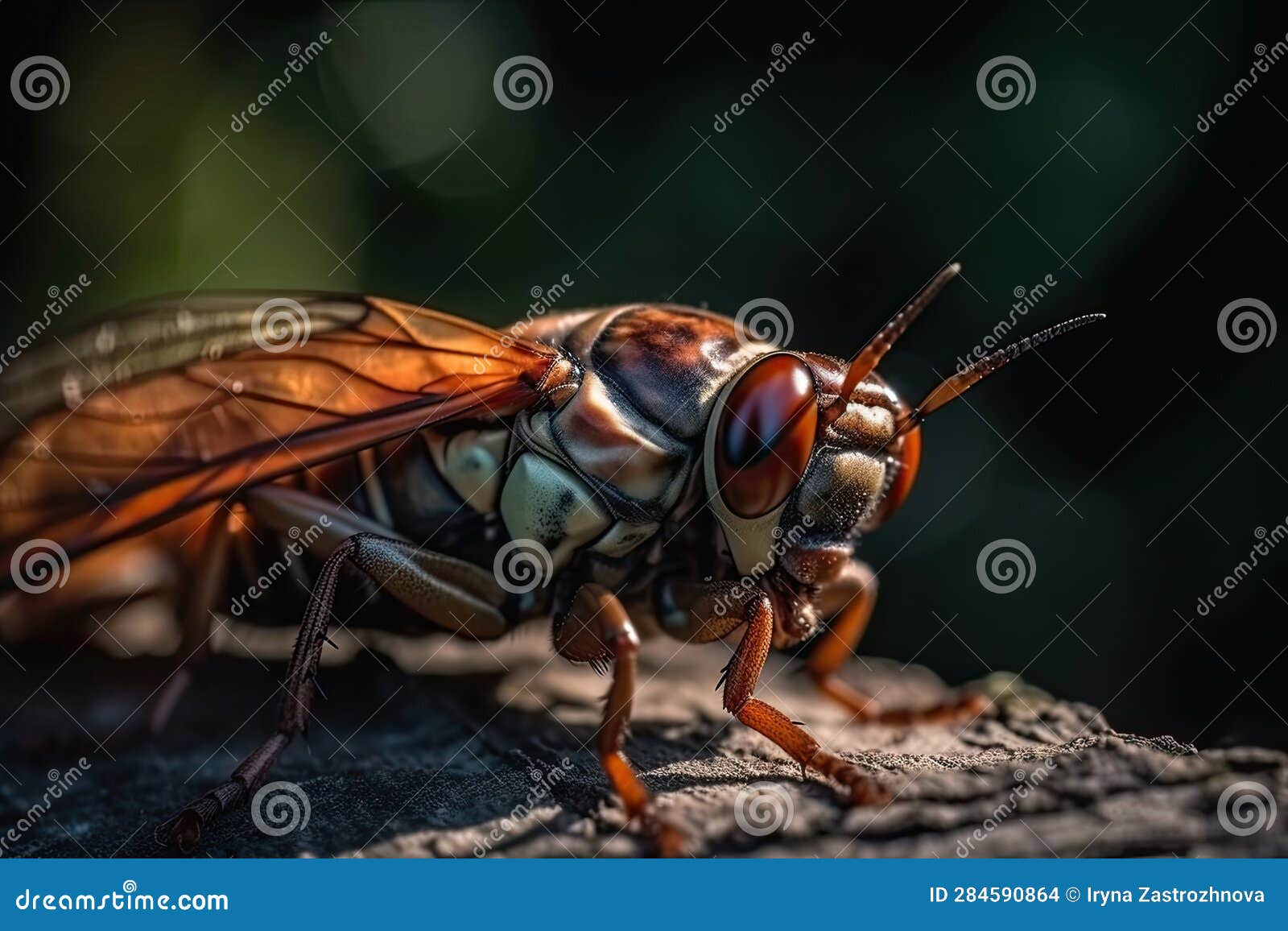 Insect Cicada Animal Coloring Page For Kids Cartoon Vector ...