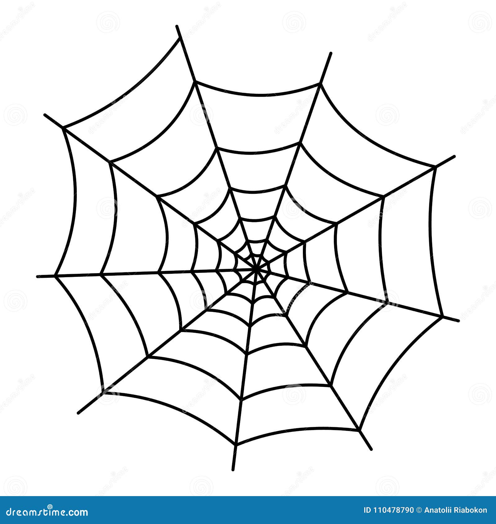Insect Cobweb Icon, Outline Style Stock Vector - Illustration of gothic ...