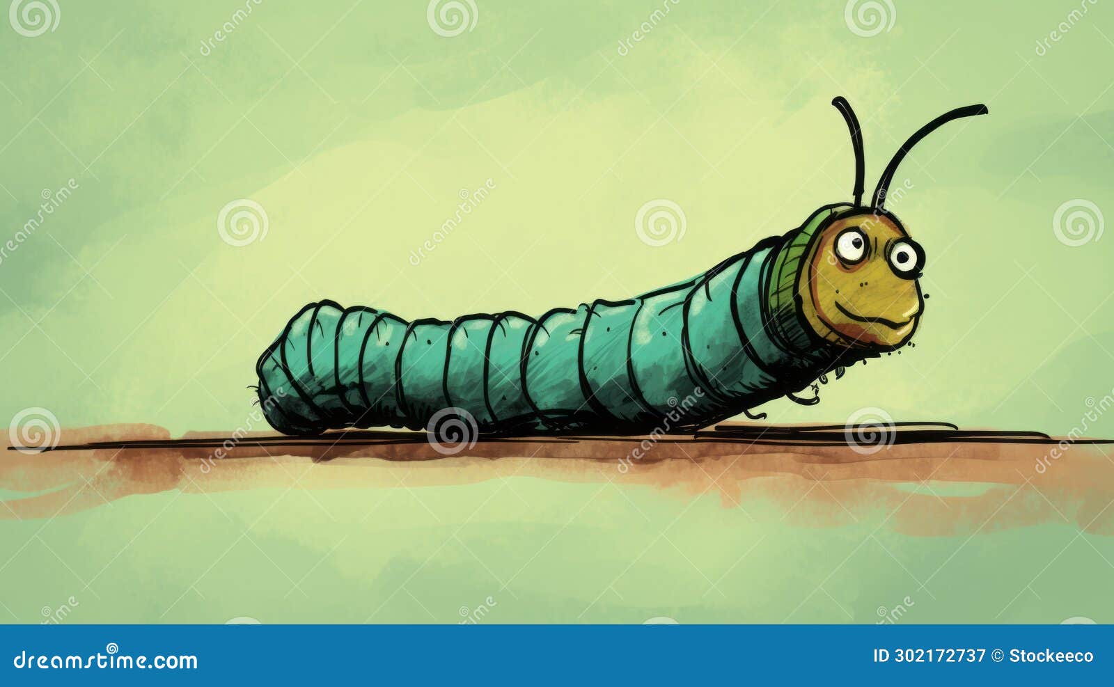 Chisel: a Teal and Brown Cartoon Caterpillar with Sharp and Clever ...