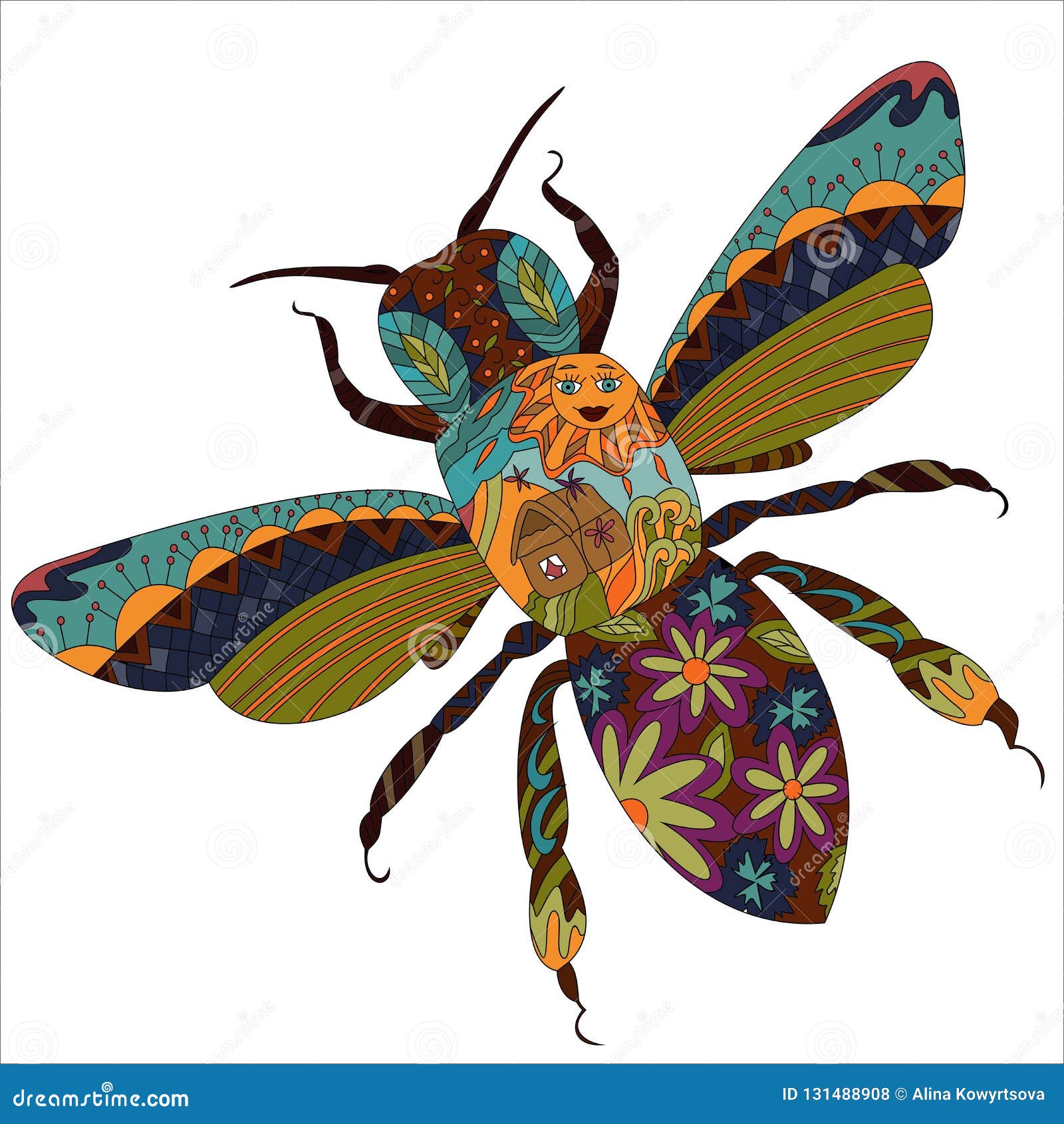 Insect And Bug Patterns For Cards And Fabrics Stock Photography ...
