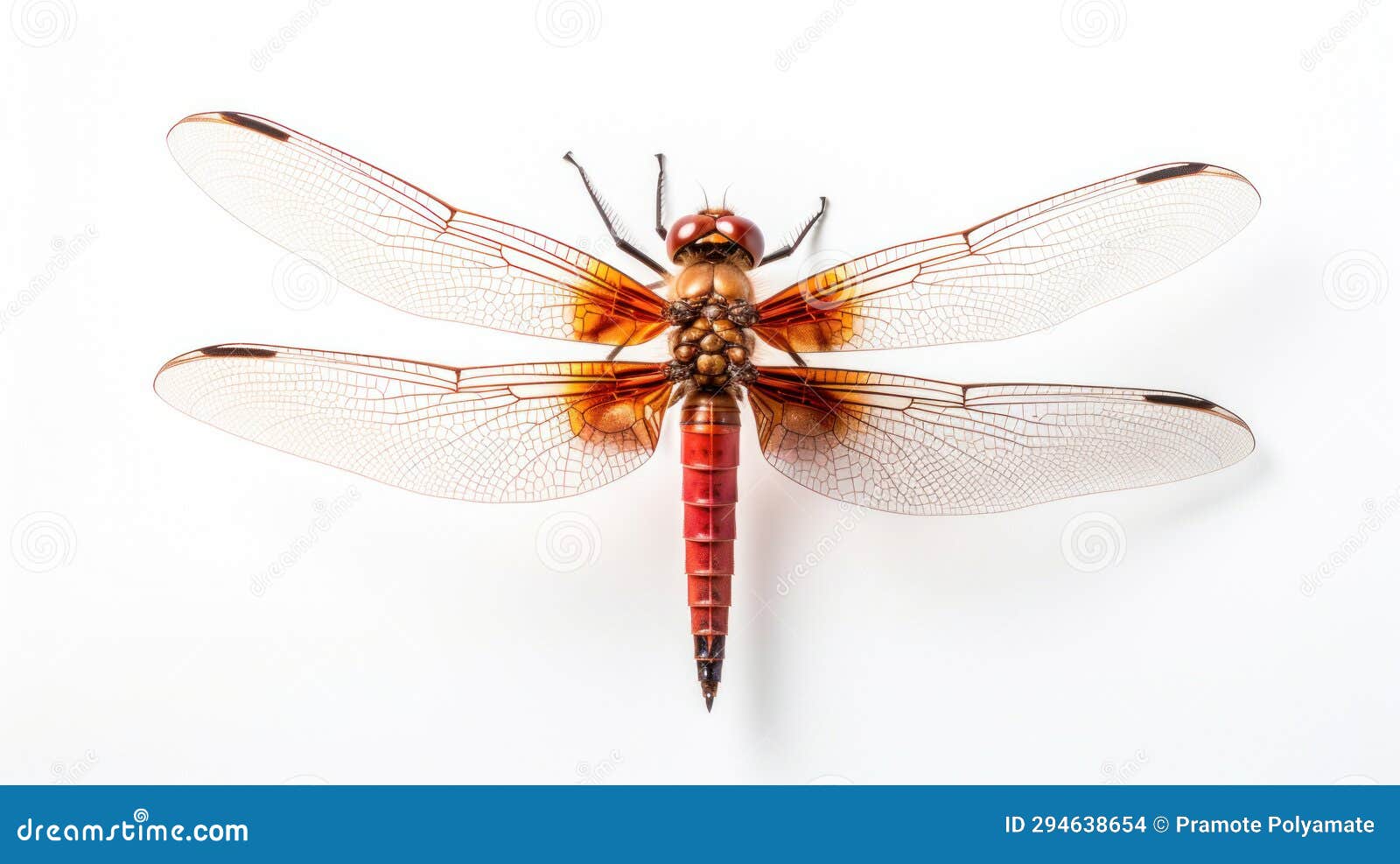 An Insect Dragonfly Bug on a White Background Stock Illustration ...