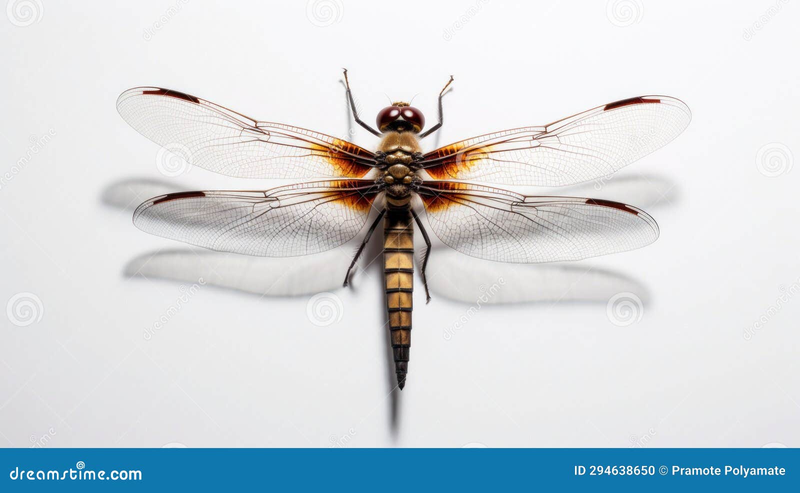 An Insect Dragonfly Bug on a White Background Stock Illustration ...