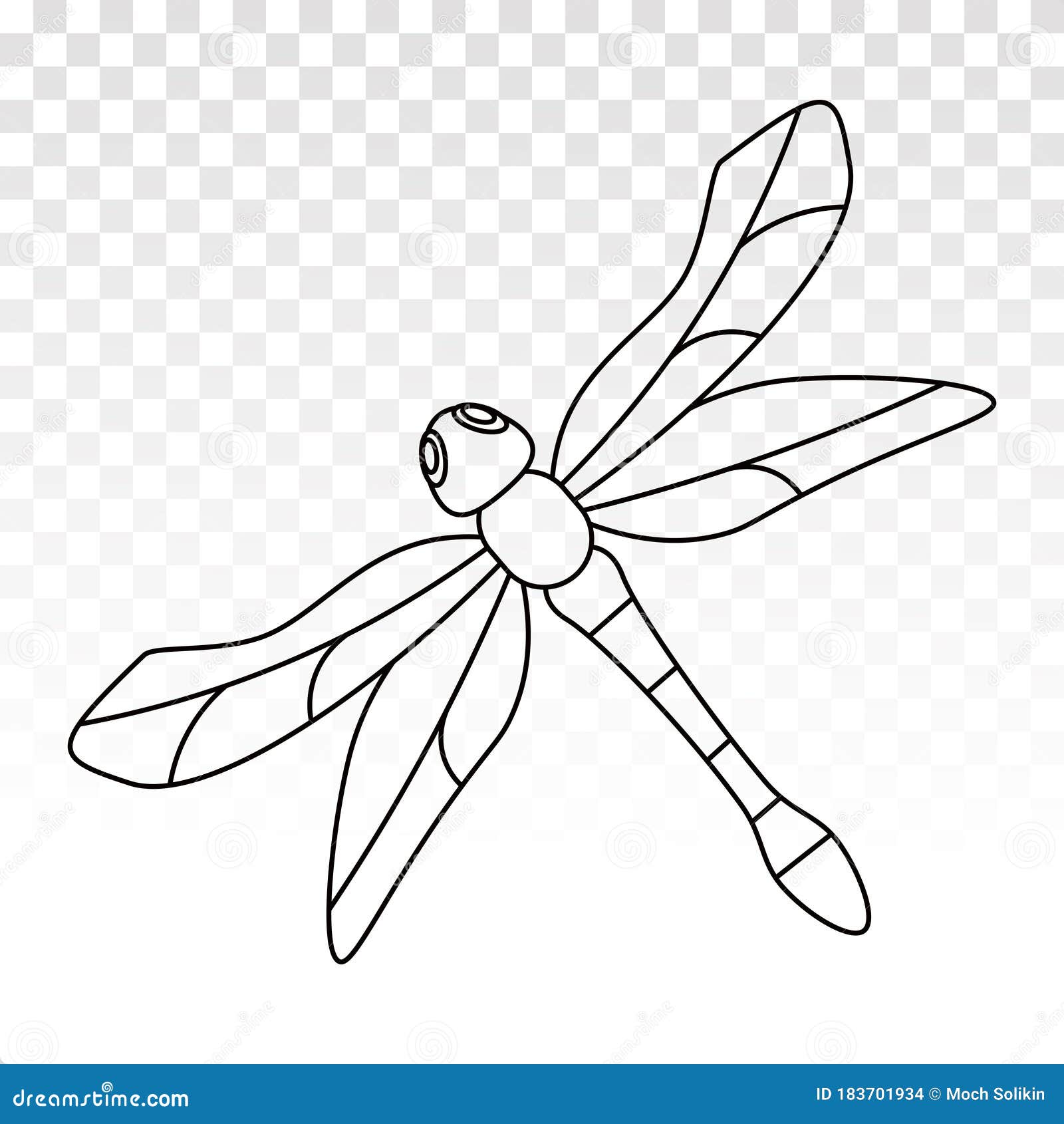 Dragonfly Line Drawing