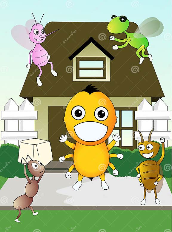 Insect family stock vector. Illustration of house, life - 19147847