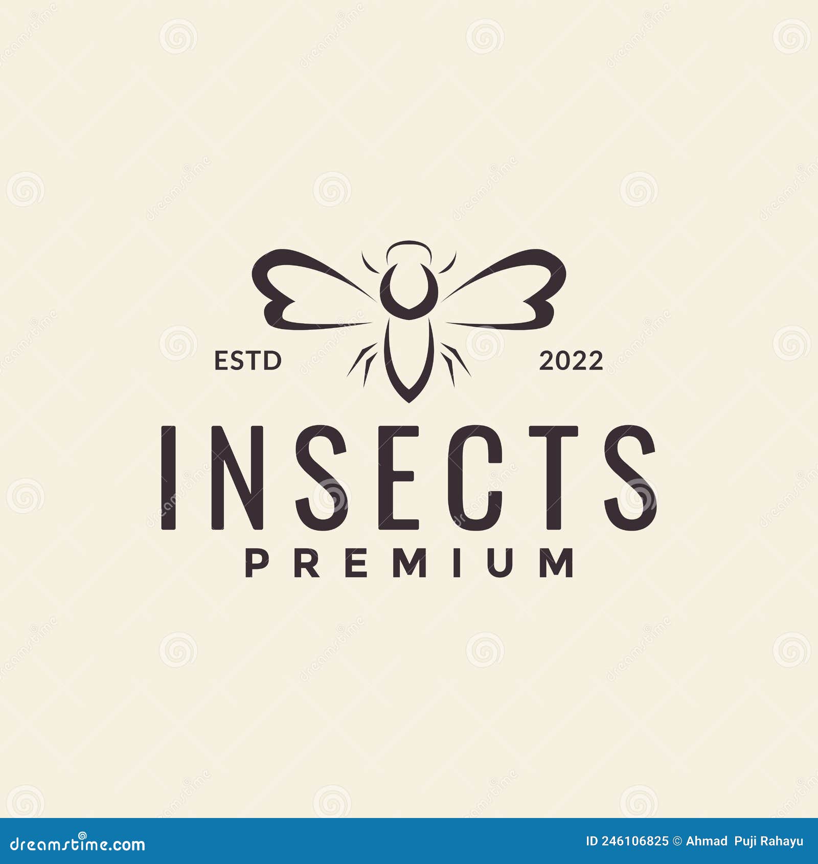 Insect Fly Hipster Logo Design Vector Graphic Symbol Icon Illustration ...
