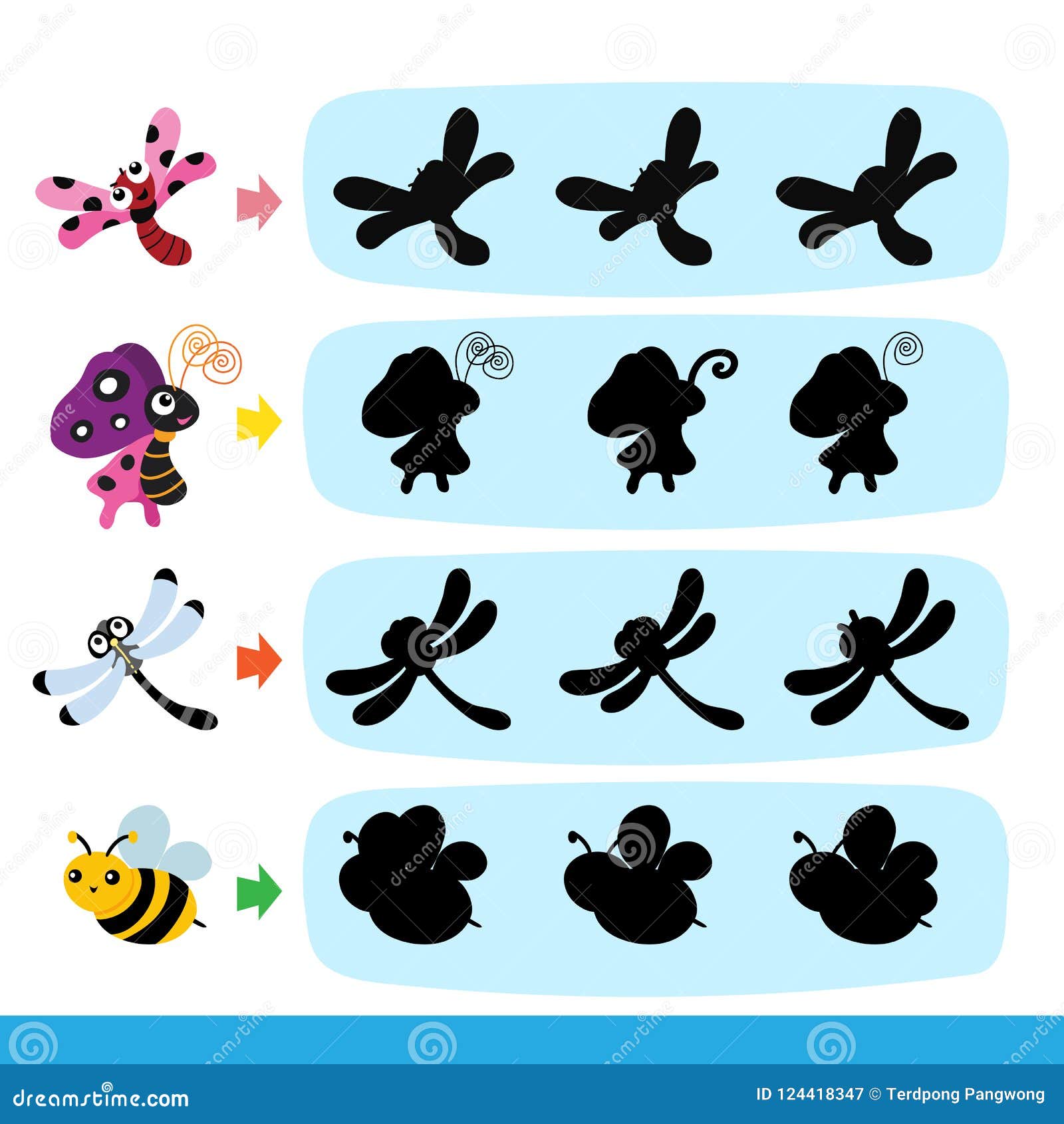 Insect Game Vector Collection Design Stock Illustration - Illustration ...